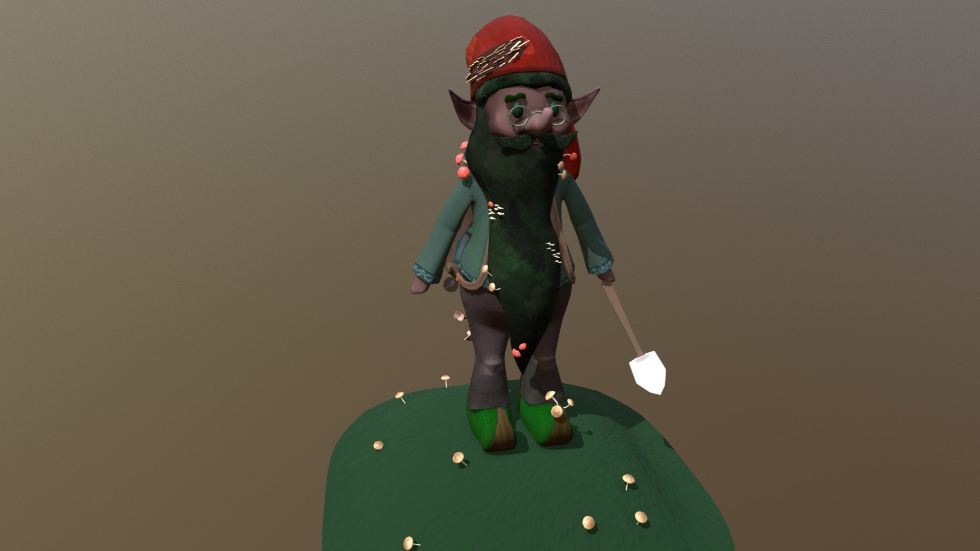 Fergus the Fungus Collector - 3D model by hairiel [673601b] - Sketchfab