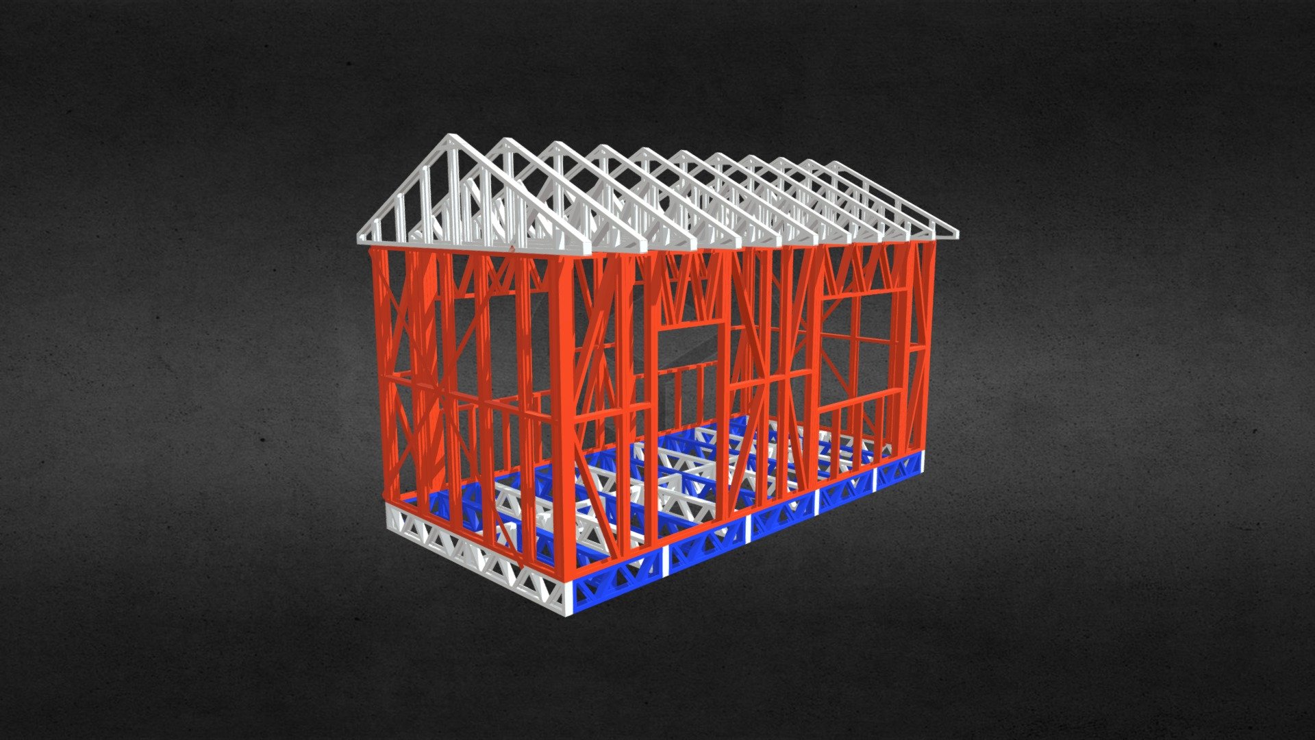 10x20 Structural - 3D model by Diego Ferro Steel Frame Designer ...