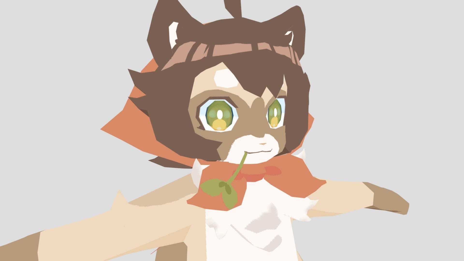 Apple the Raccoon - Low Poly Anthro Model - 3D model by nyuunai ...