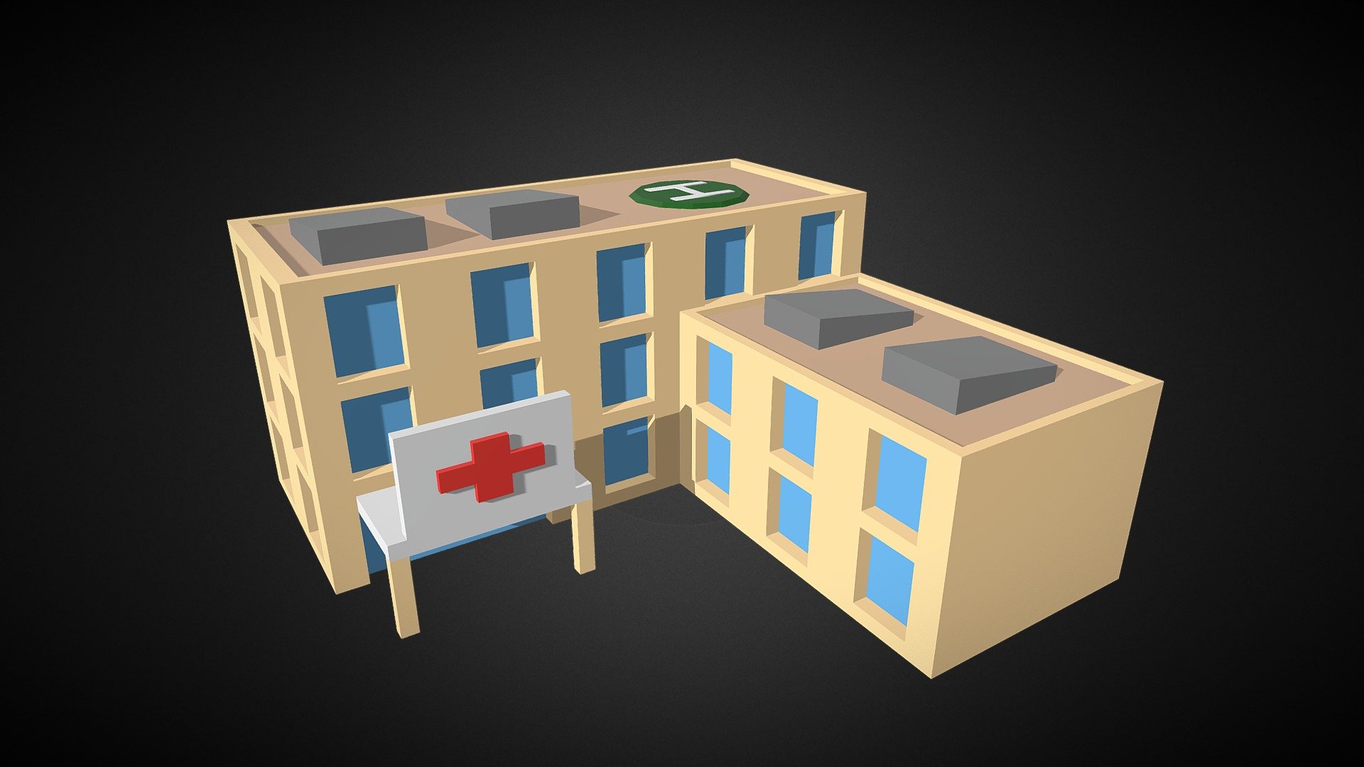 Hospital - Download Free 3D model by Ludovic Mantovani ...