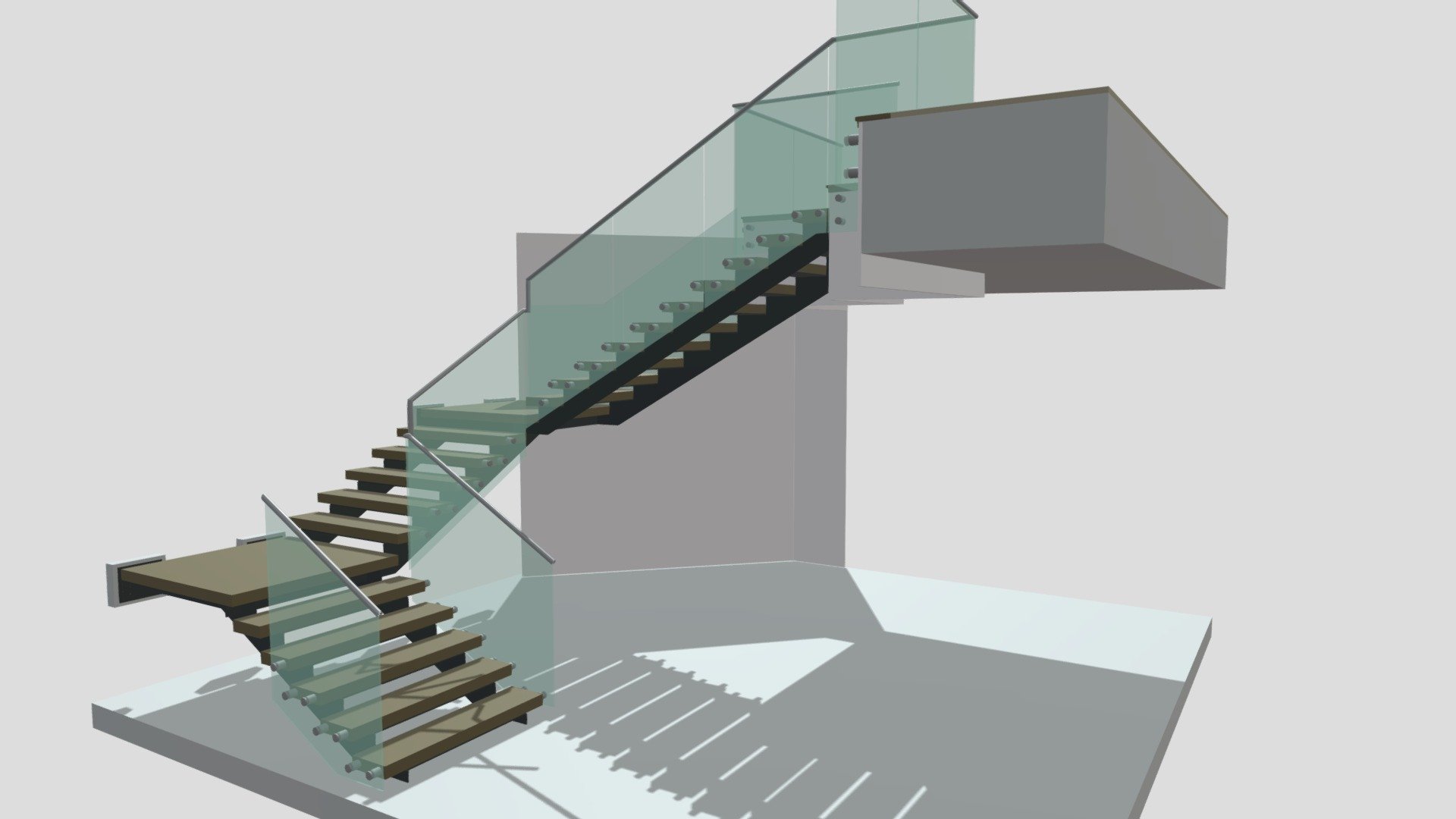 Chang Z Stringer Stairs & Rails - Download Free 3D model by ...