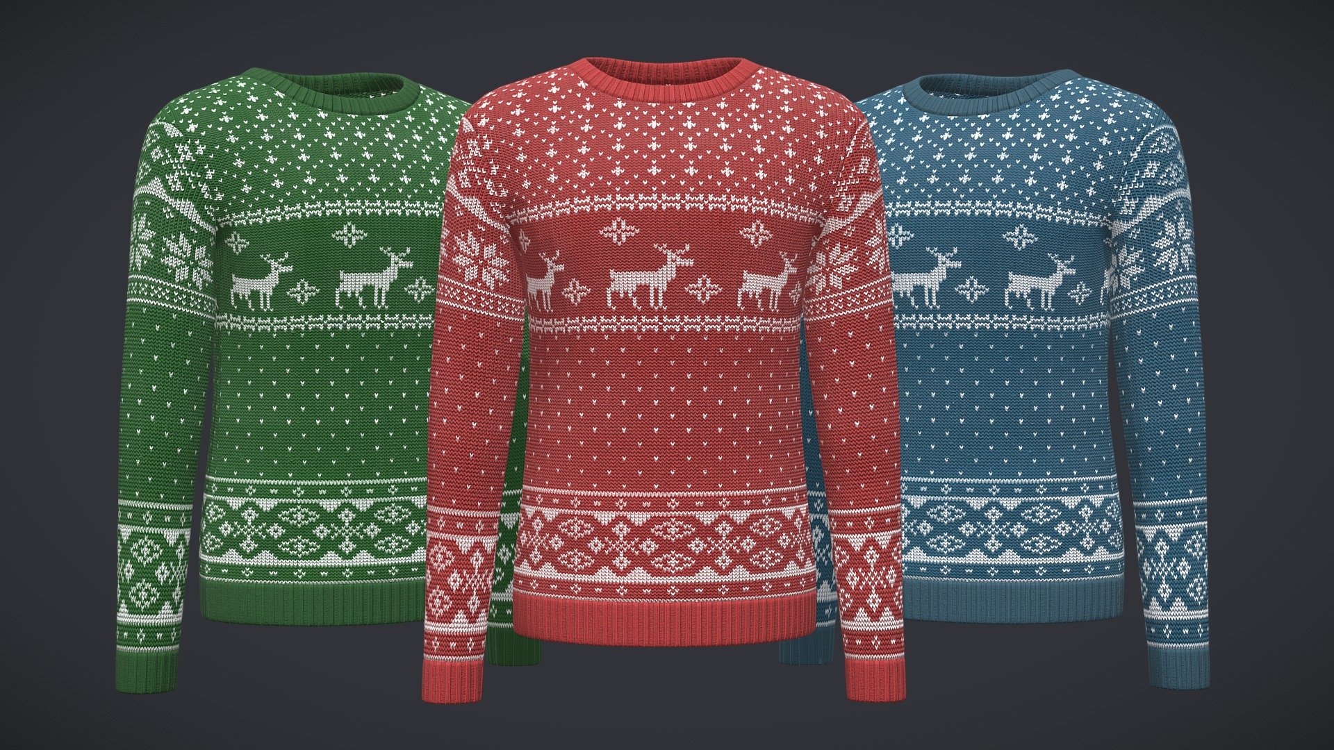 Winter Sweater - 3D model by Katerina Novakova (@KaterinaNovakova ...