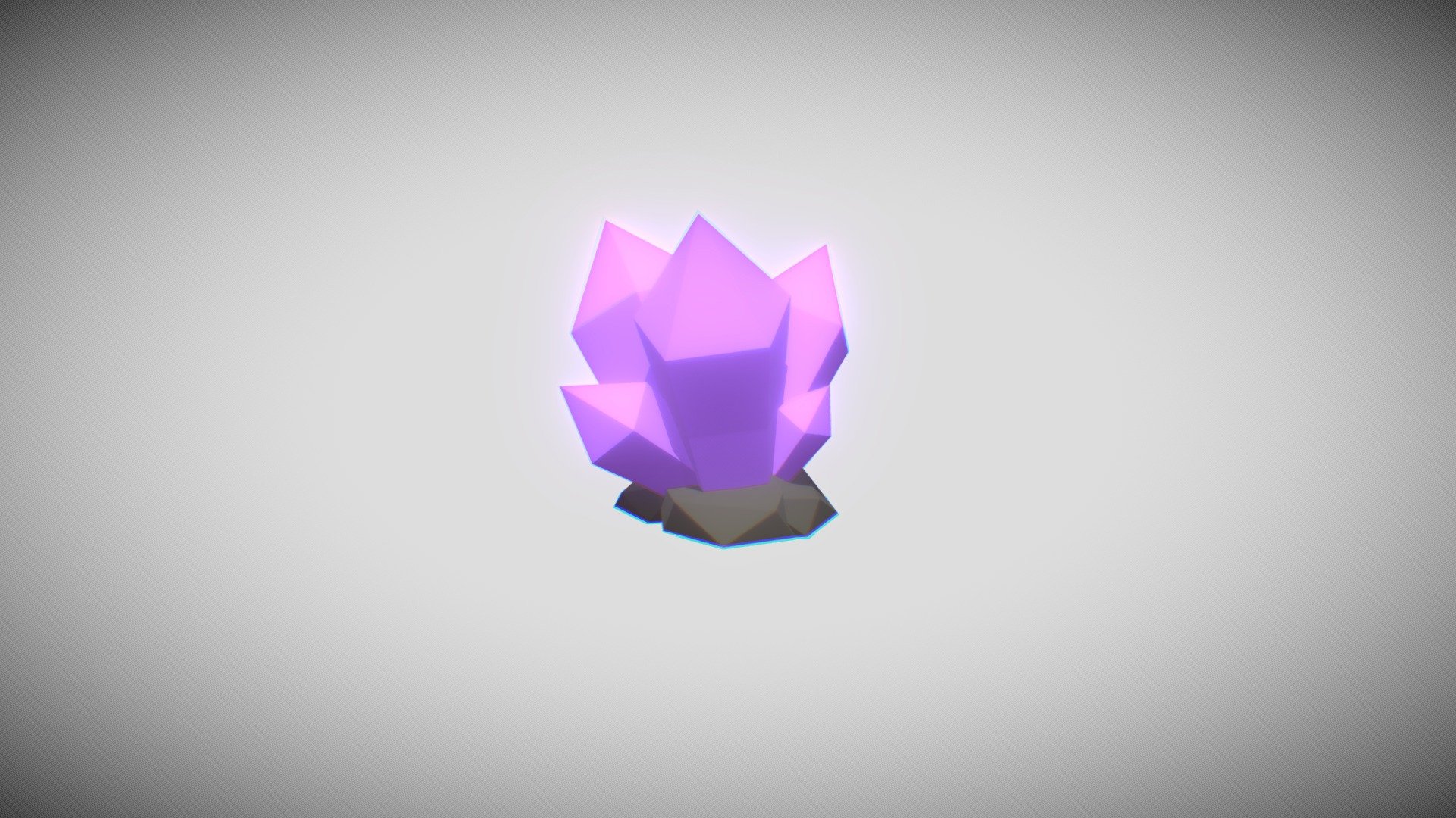 Low Poly Purple Crystal Cluster - Download Free 3D model by ...