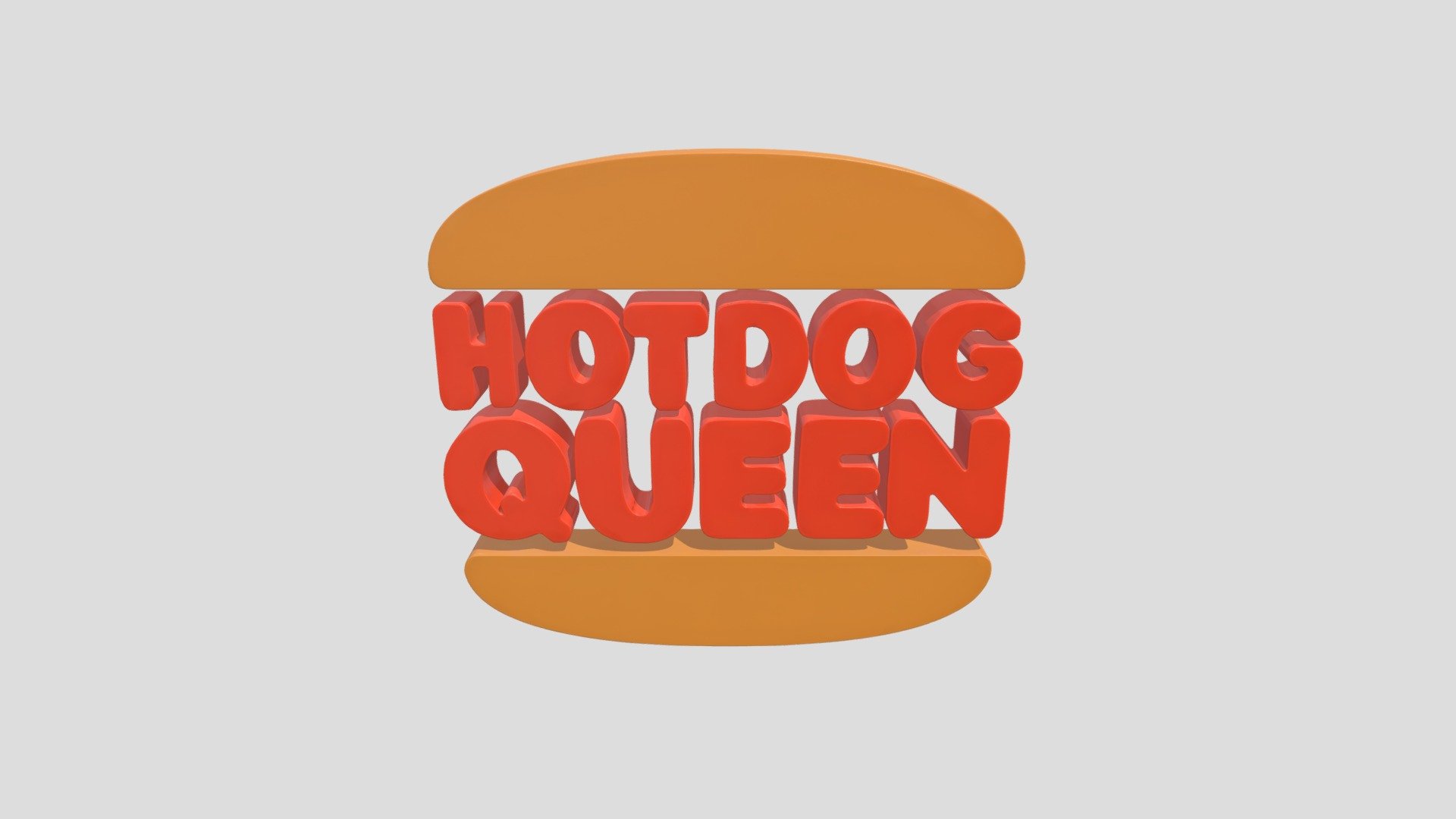 Hotdog Queen - Fast Food Restaurant Sign - Download Free 3D model by ...