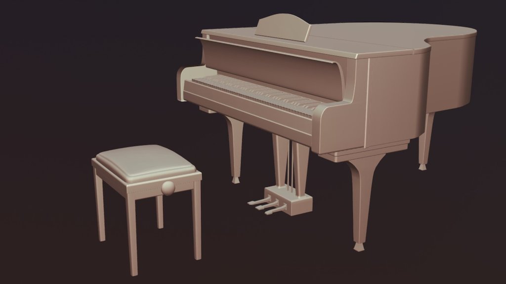 Piano - 3D model by DavidLuong [67501f8] - Sketchfab