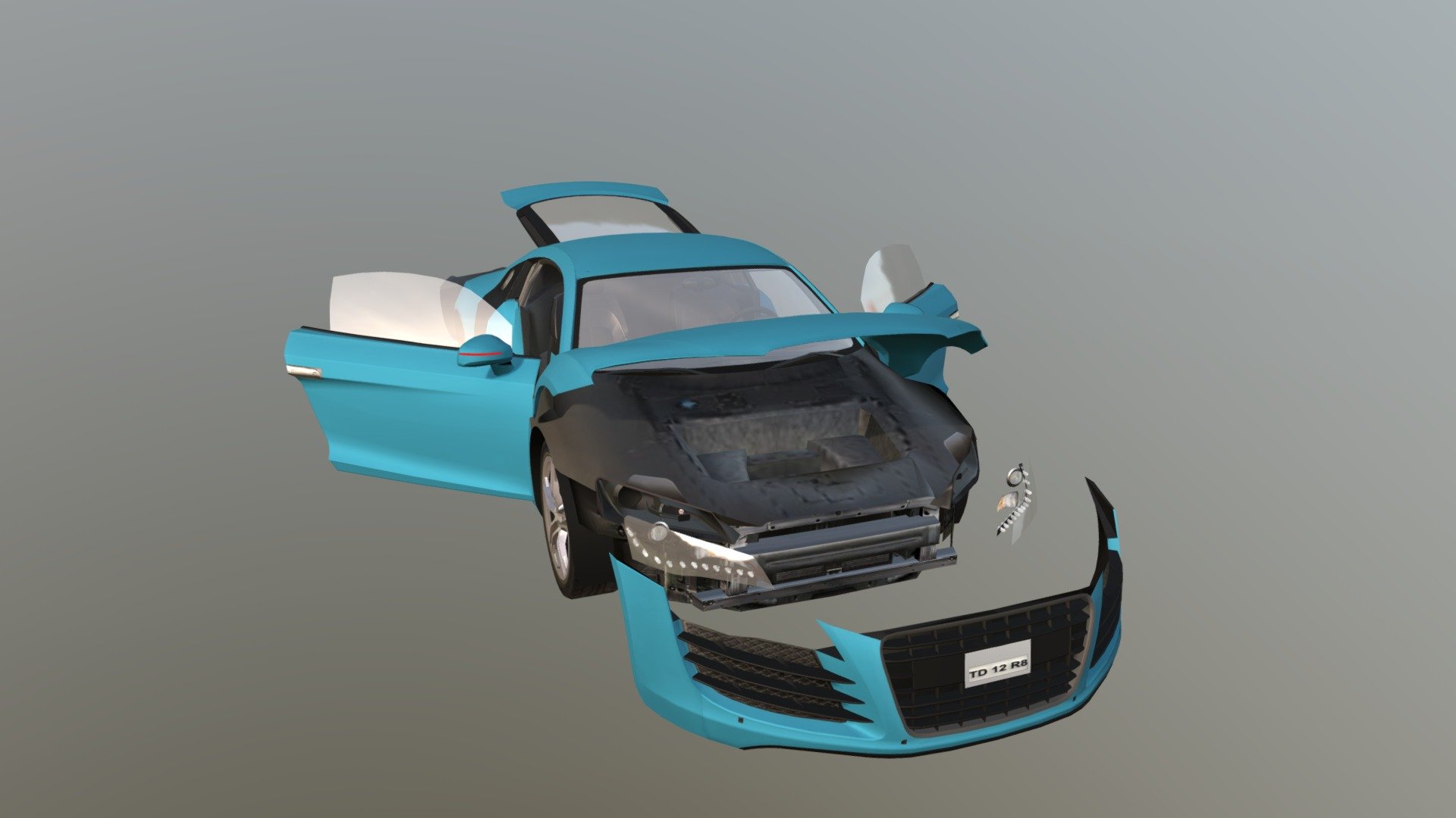 Real Car 13 Separated Parts - 3D model by Maker Games Studios ...