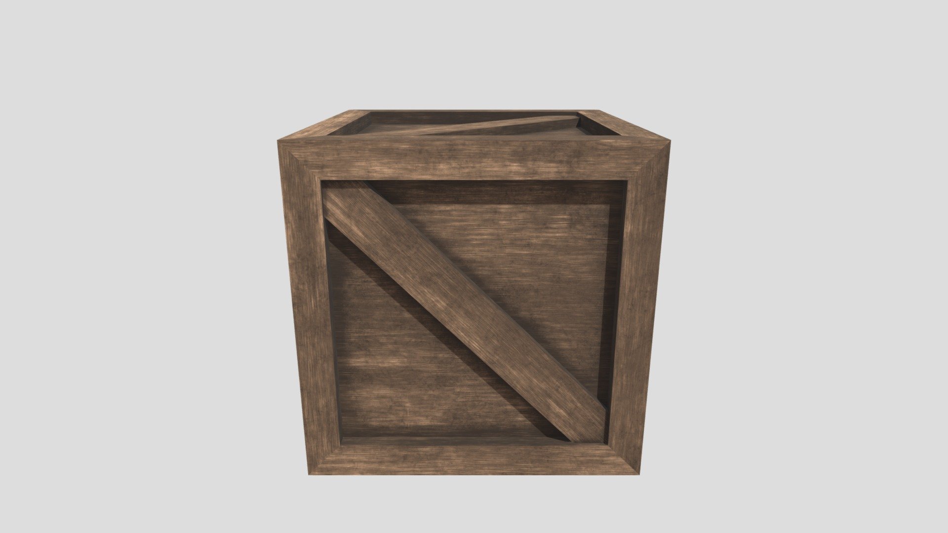 low poly wooden crate - 3D model by LucaSimeone [6753a35] - Sketchfab