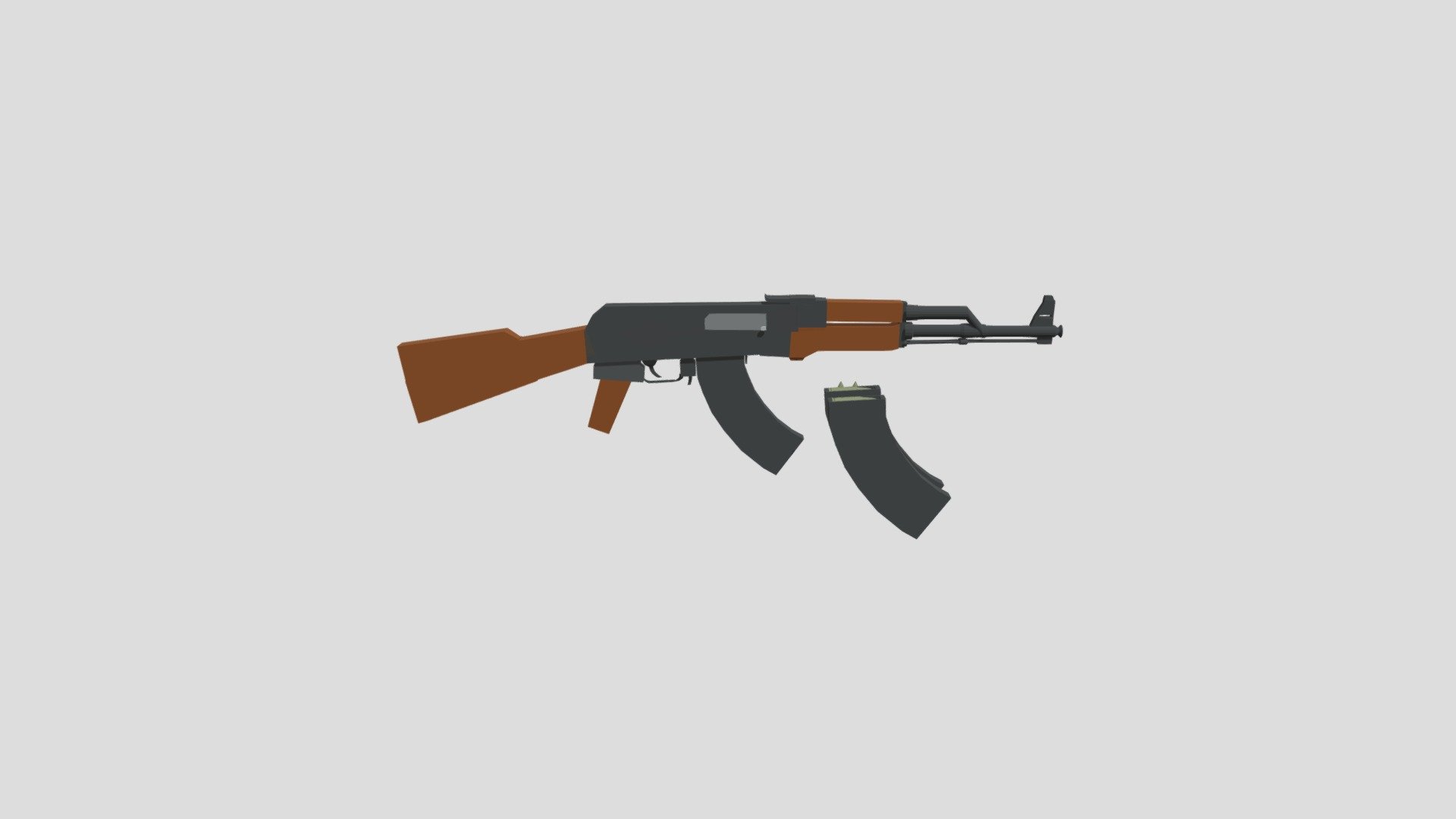 Low Poly AK-47 - Download Free 3D model by Alexeyka (@Gondurasik ...
