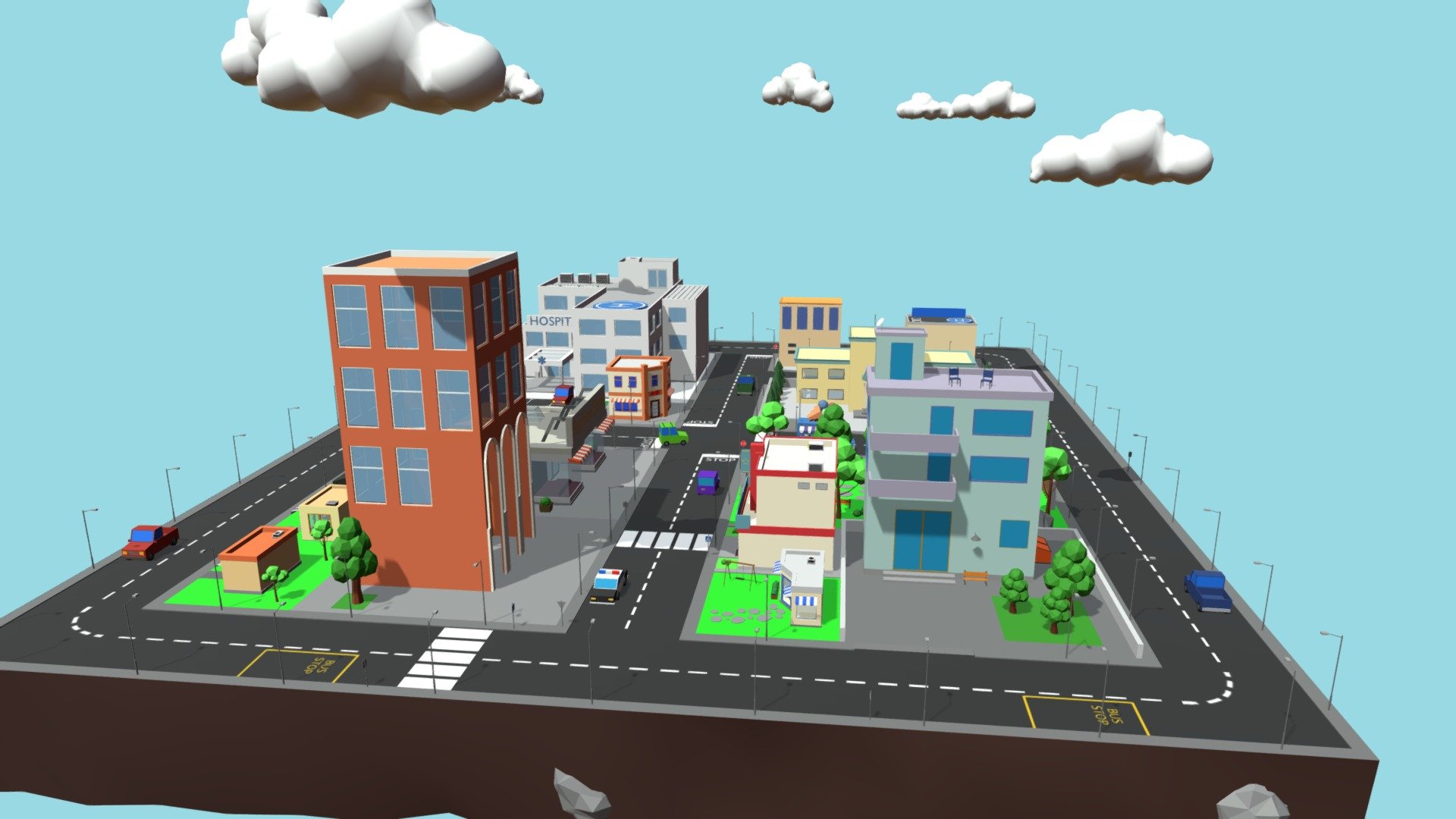 Low Poly City - Download Free 3D model by AlessioPassera [675a638 ...