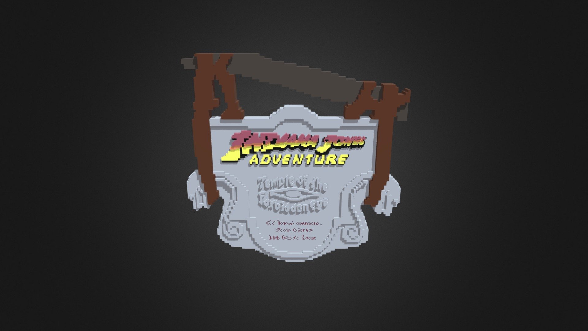Indiana Jones Disneyland Sign - 3D model by Electro3d [67626c4] - Sketchfab