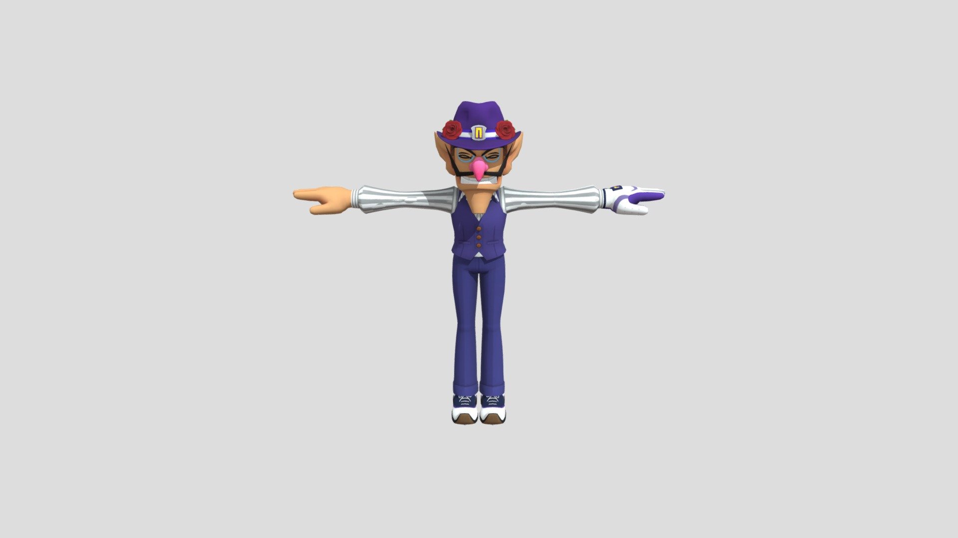 Waluigi from mario golf - Download Free 3D model by maznalharbi056 ...
