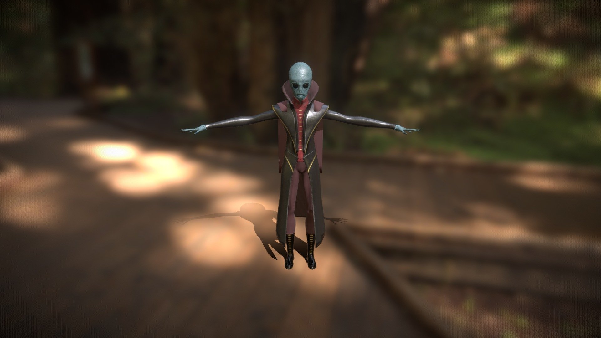 PolygonalMind, character alien (texturing test) - 3D model by ...
