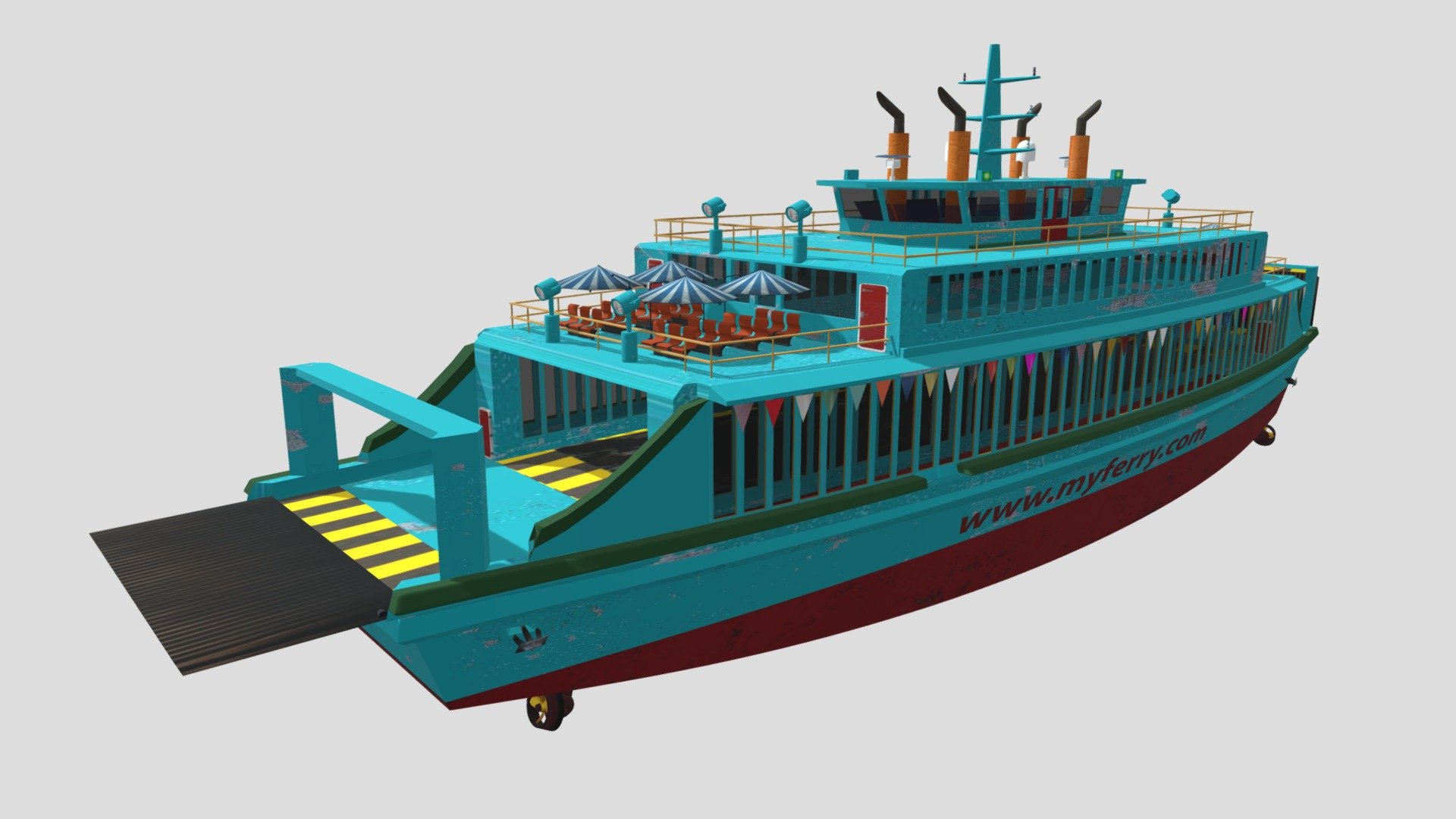 Ferry Vehicle Carrier - Download Free 3D model by gogiart (@agt14032013) [6765932] - Sketchfab