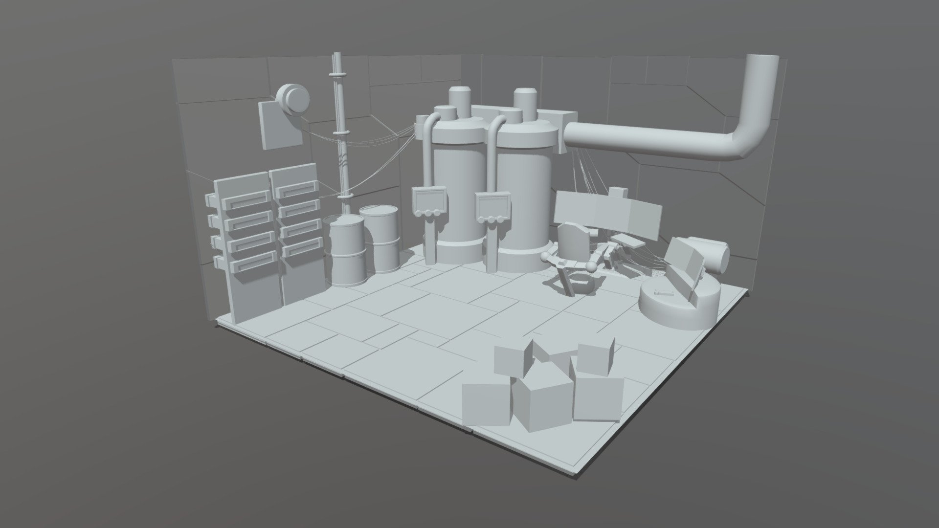 Futuristic Computer Lab - 3D model by Raven King Studio ...