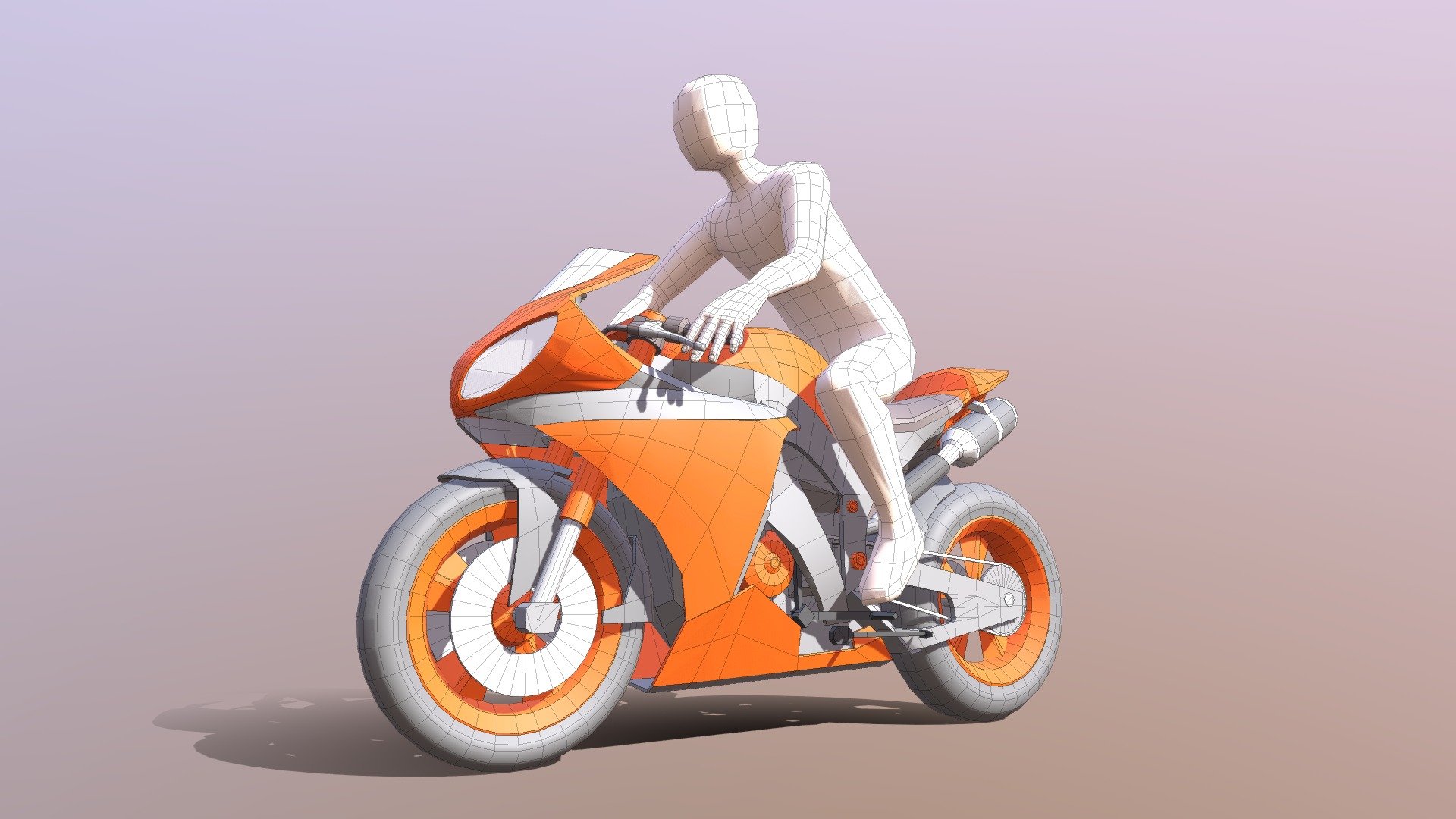 Motorcycle and Driver (Basic) - Buy Royalty Free 3D model by VIS-All-3D ...