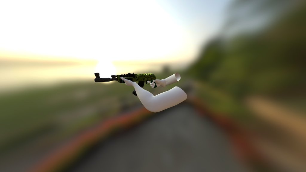 Rust AK-47U Green Wood - 3D model by chaingang1328561 [6766ad7] - Sketchfab