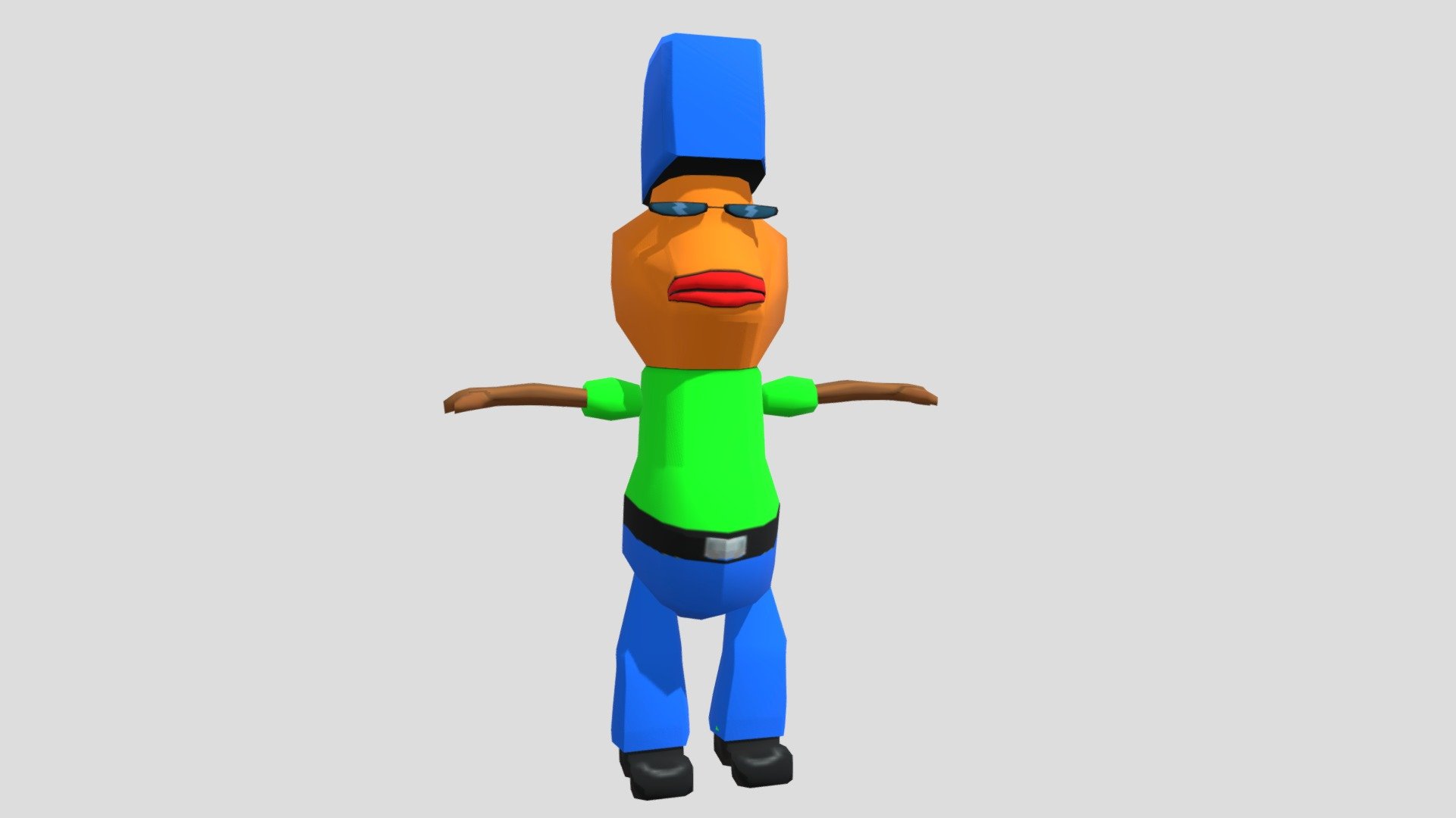 Fish Cop Neighbor Rigged Without Weapon - Download Free 3D model by ...