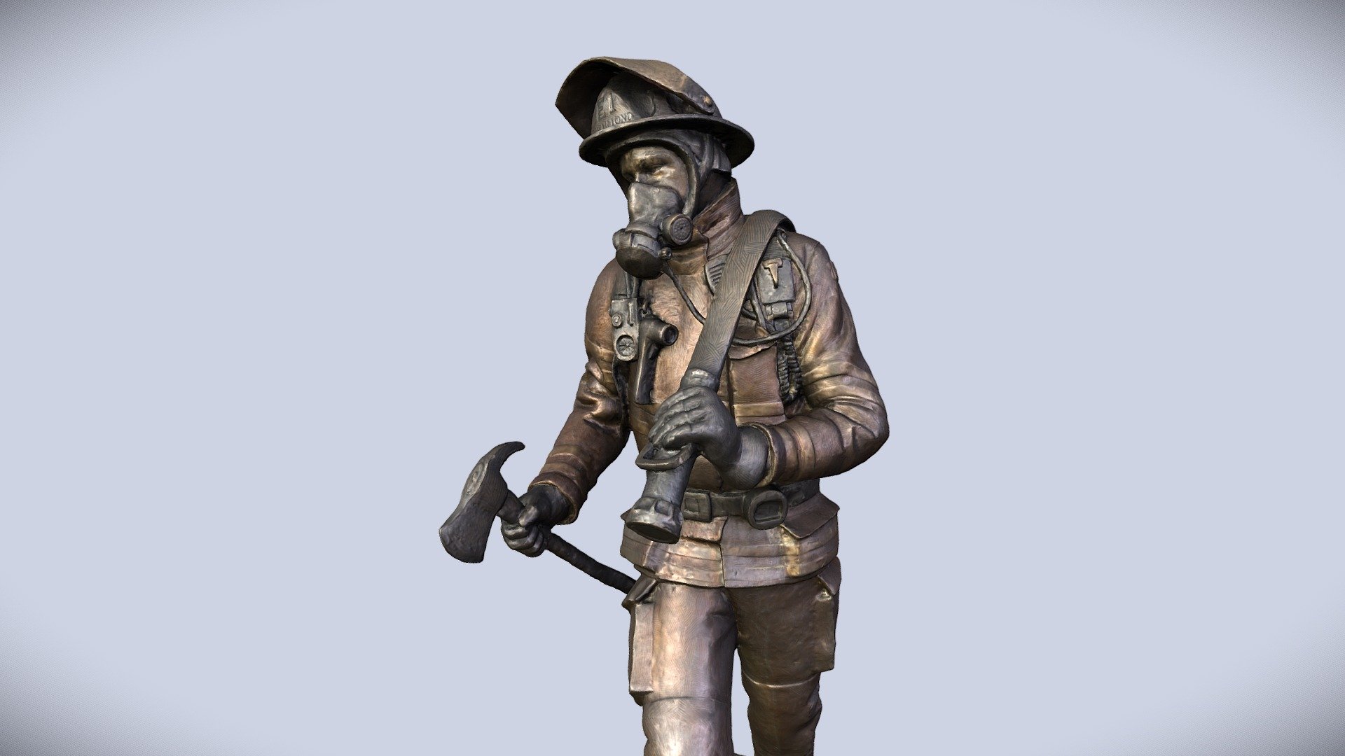 Firefighter Statue - Scan - Buy Royalty Free 3D model by waitism ...