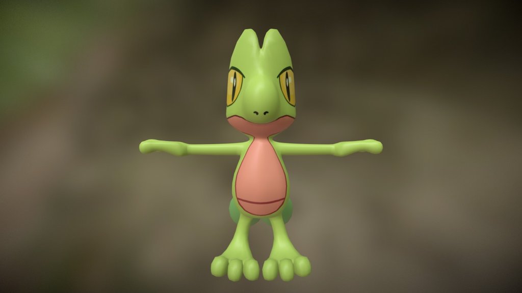 Treecko Pokémon - 3D model by pulmunyi [676f771] - Sketchfab
