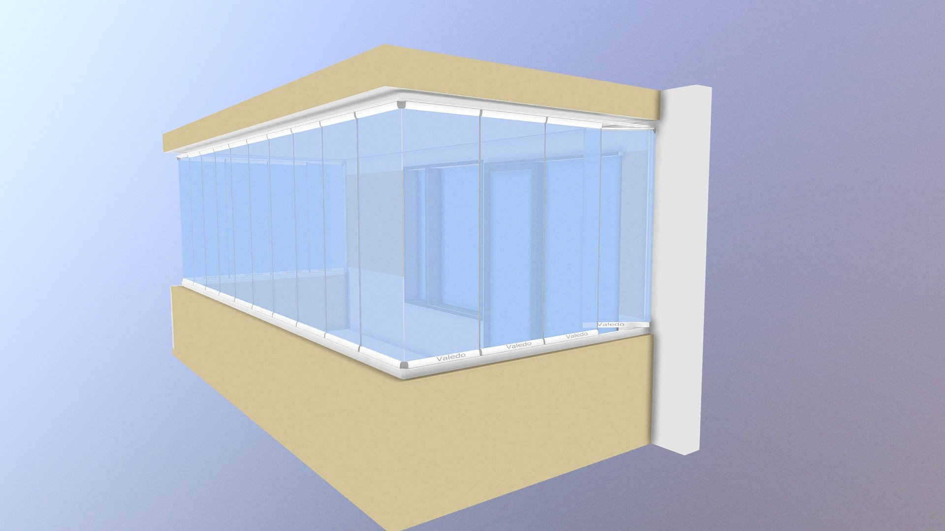 Balcon Gravity 3 Laturi Parapet - 3D model by ValedoSystems [67765ba ...