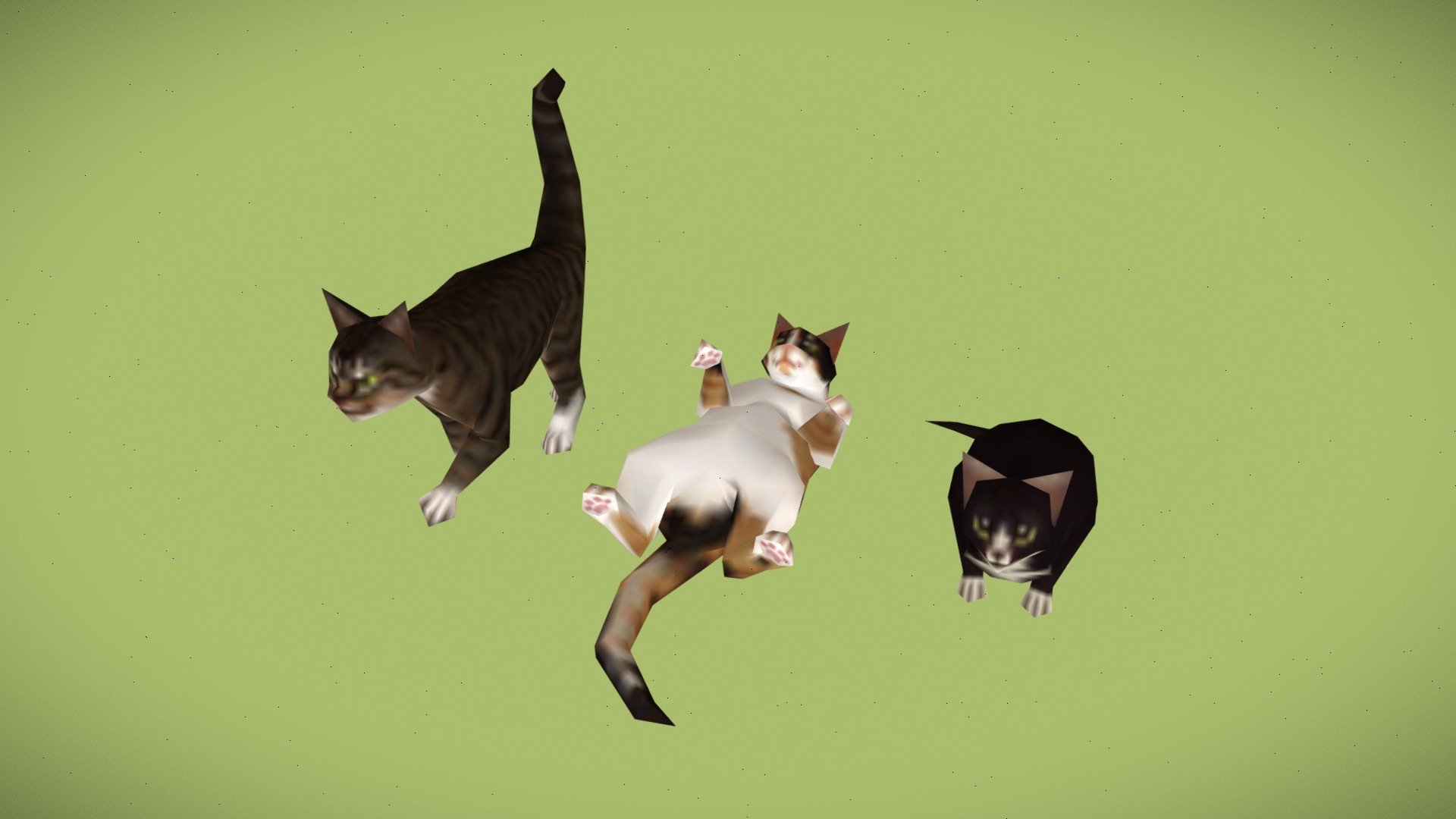 Cats - 3D model by Amaruuk [6777f94] - Sketchfab