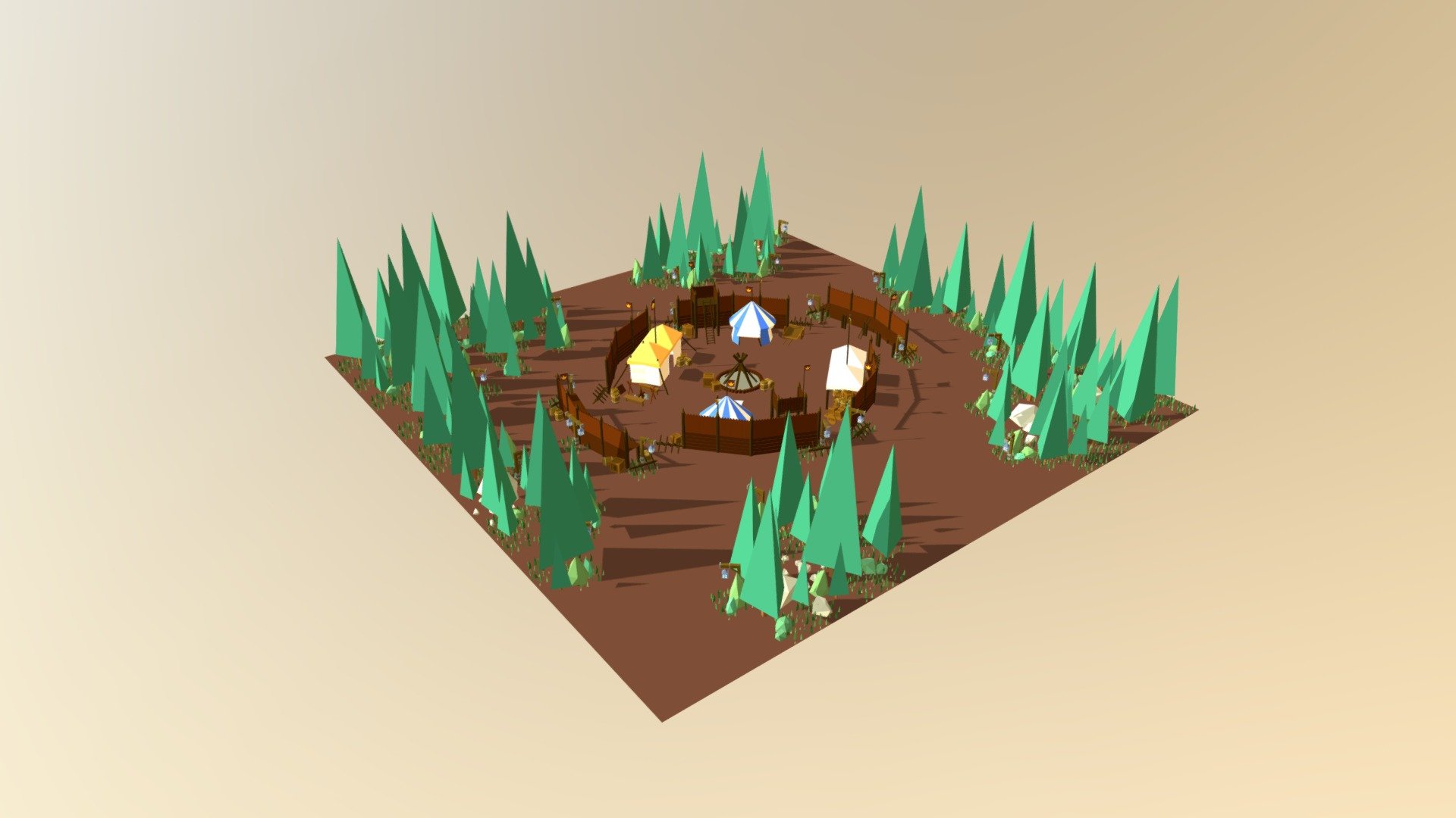 Military Camp Tile - 3D model by LuisGarcia [6778e9d] - Sketchfab