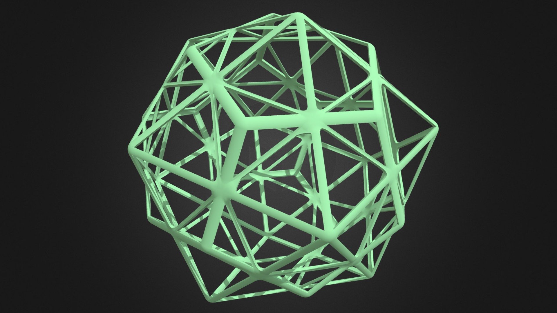 Wireframe First Stellation of Icosidodecahedron - Buy Royalty Free 3D model by MR.AnyCAD ...