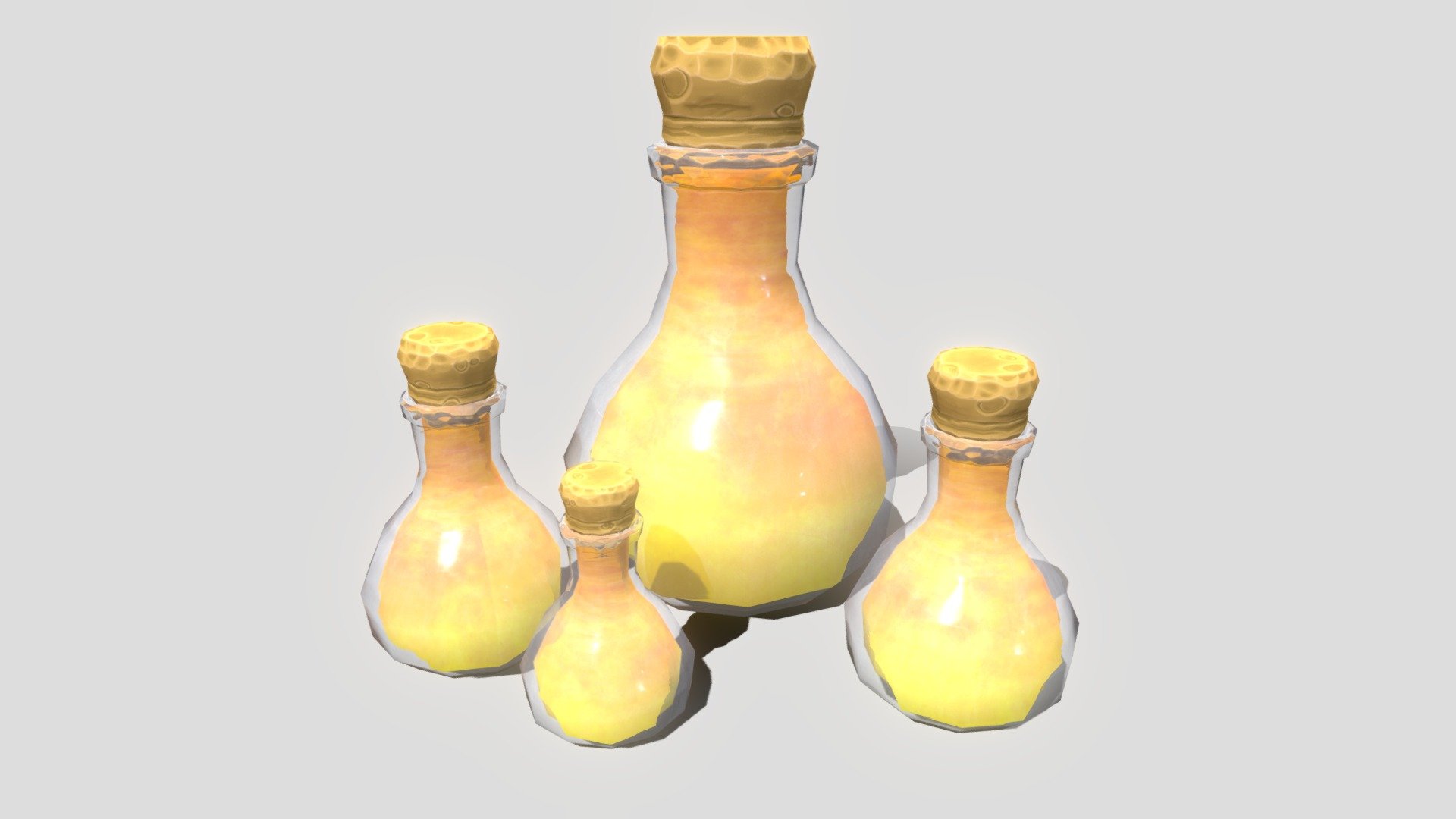 Magic Potion - Jar Spells - Buy Royalty Free 3D model by enyagerber [677b600] - Sketchfab Store