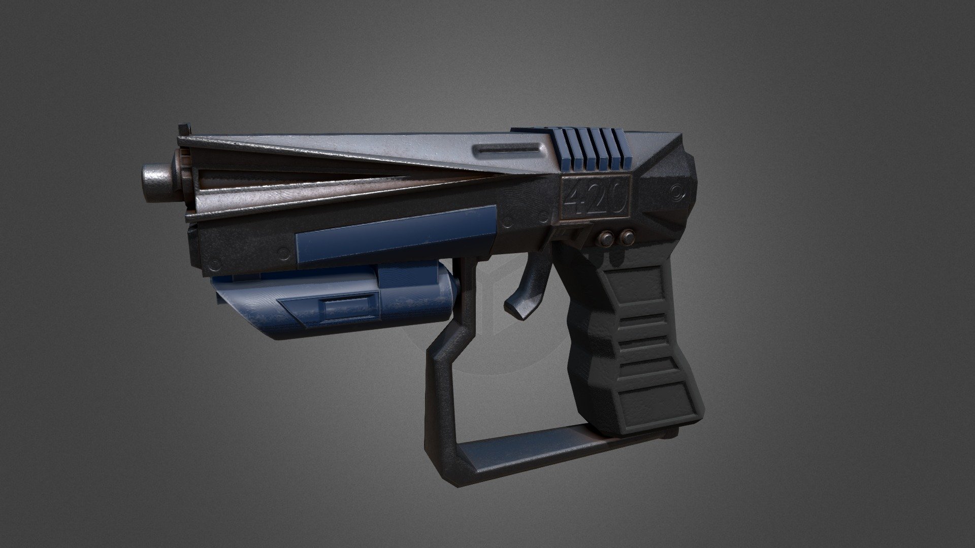 Sci Fi Pistol - 3D model by WaveyDL [677e352] - Sketchfab