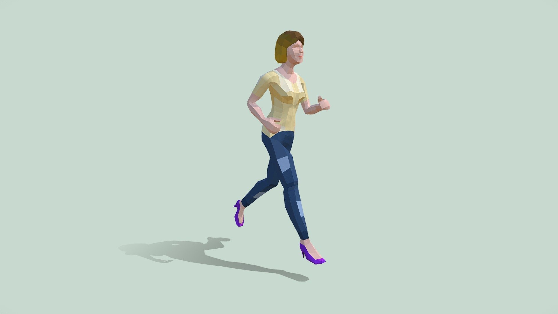 Female Jogging Free Animation (30 frames loop) - Download Free 3D model ...