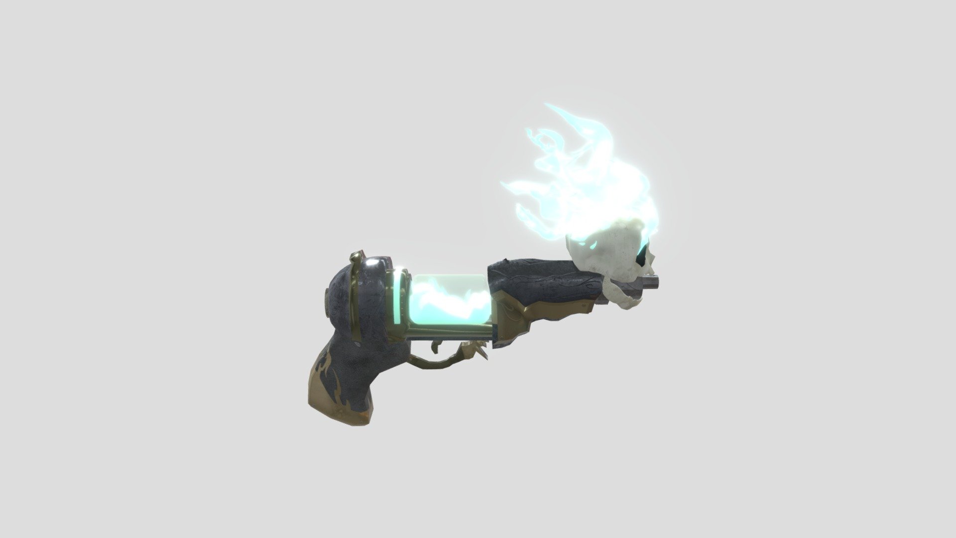 3D concept skull gun low poly - 3D model by Elise_Lo [6783338] - Sketchfab