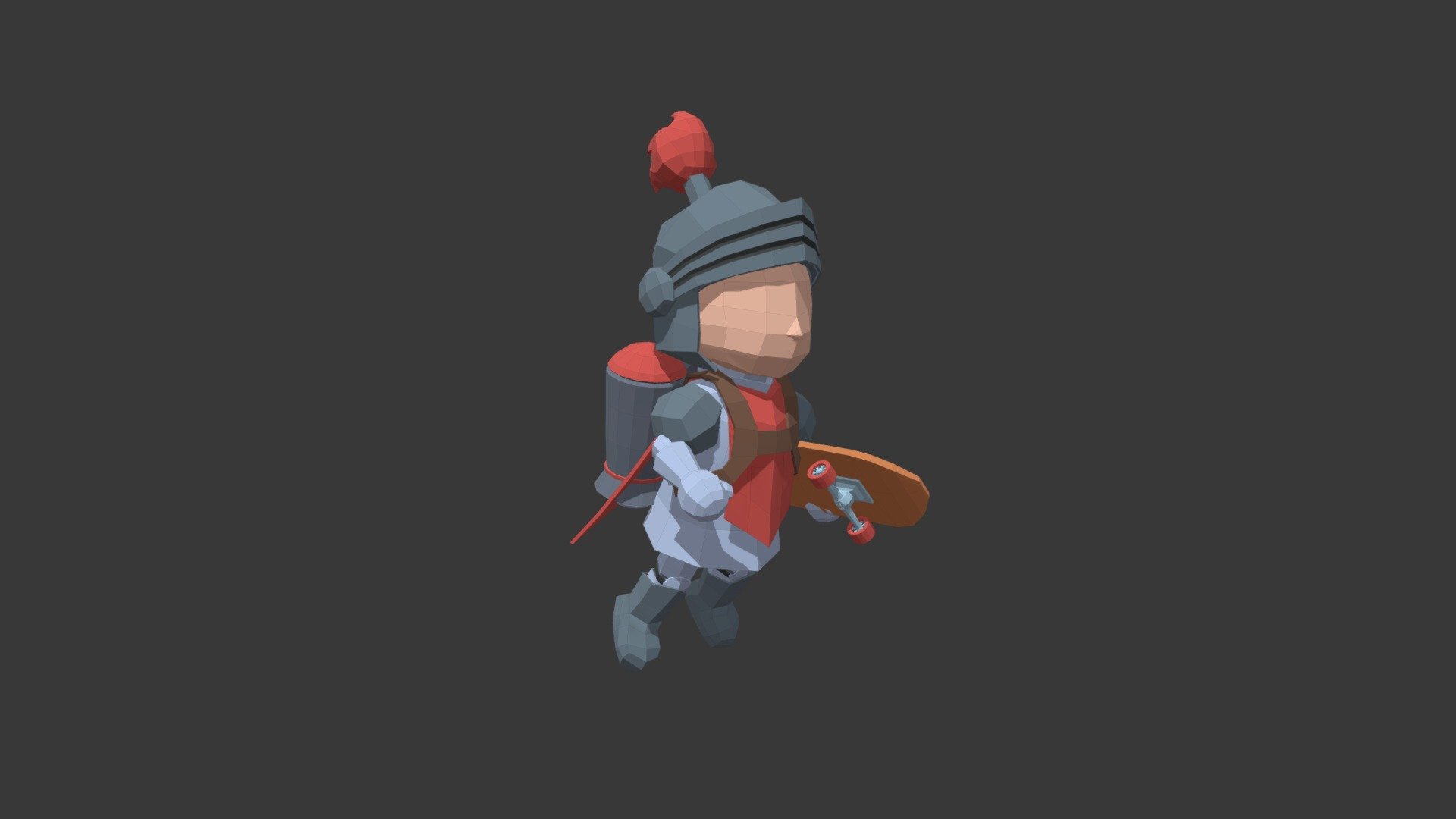 Low Poly Knight: Jetpack Runner - 3D model by MertleMertle [678734b ...