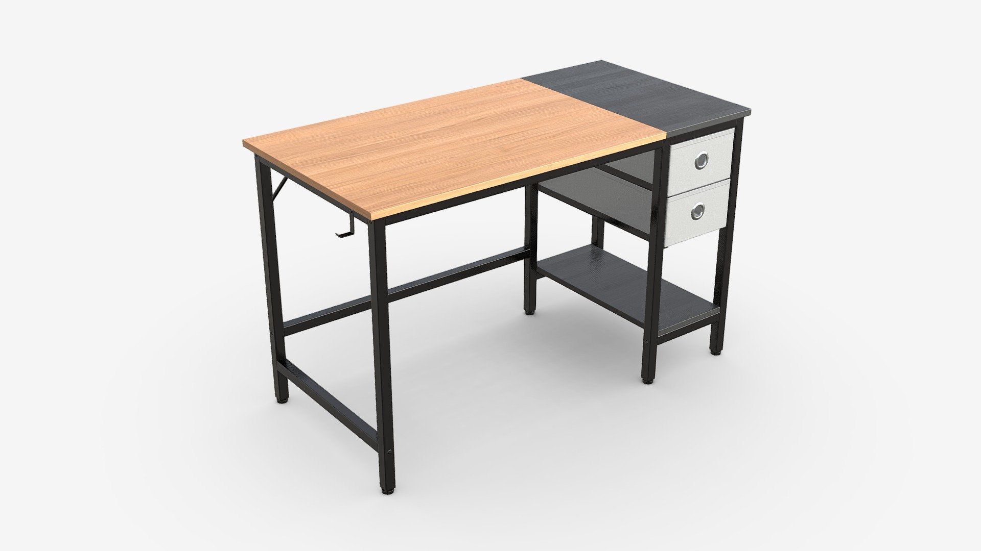 Office Desk with Drawers and Shelf - Buy Royalty Free 3D model by ...