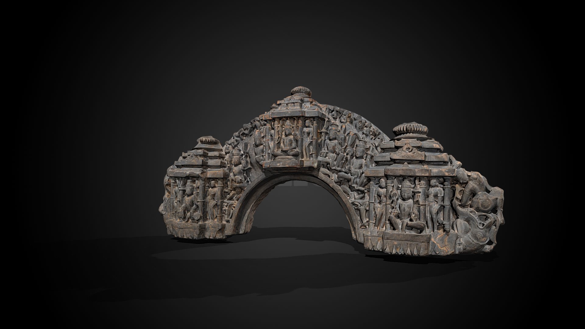 Lintel with Vishnus and Celestial Musicians - Download Free 3D model by ...