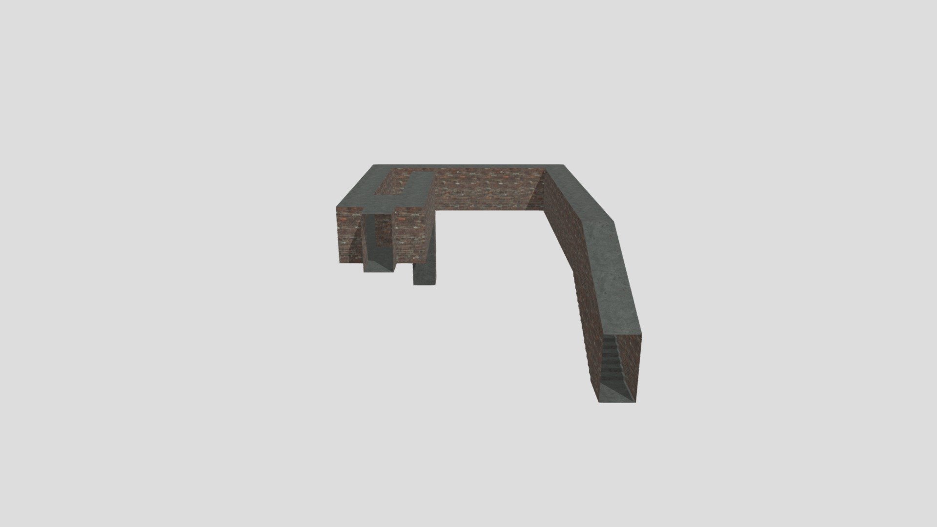 SCP 087-B Corridor with Hole (Right) - Download Free 3D model by SCP ...