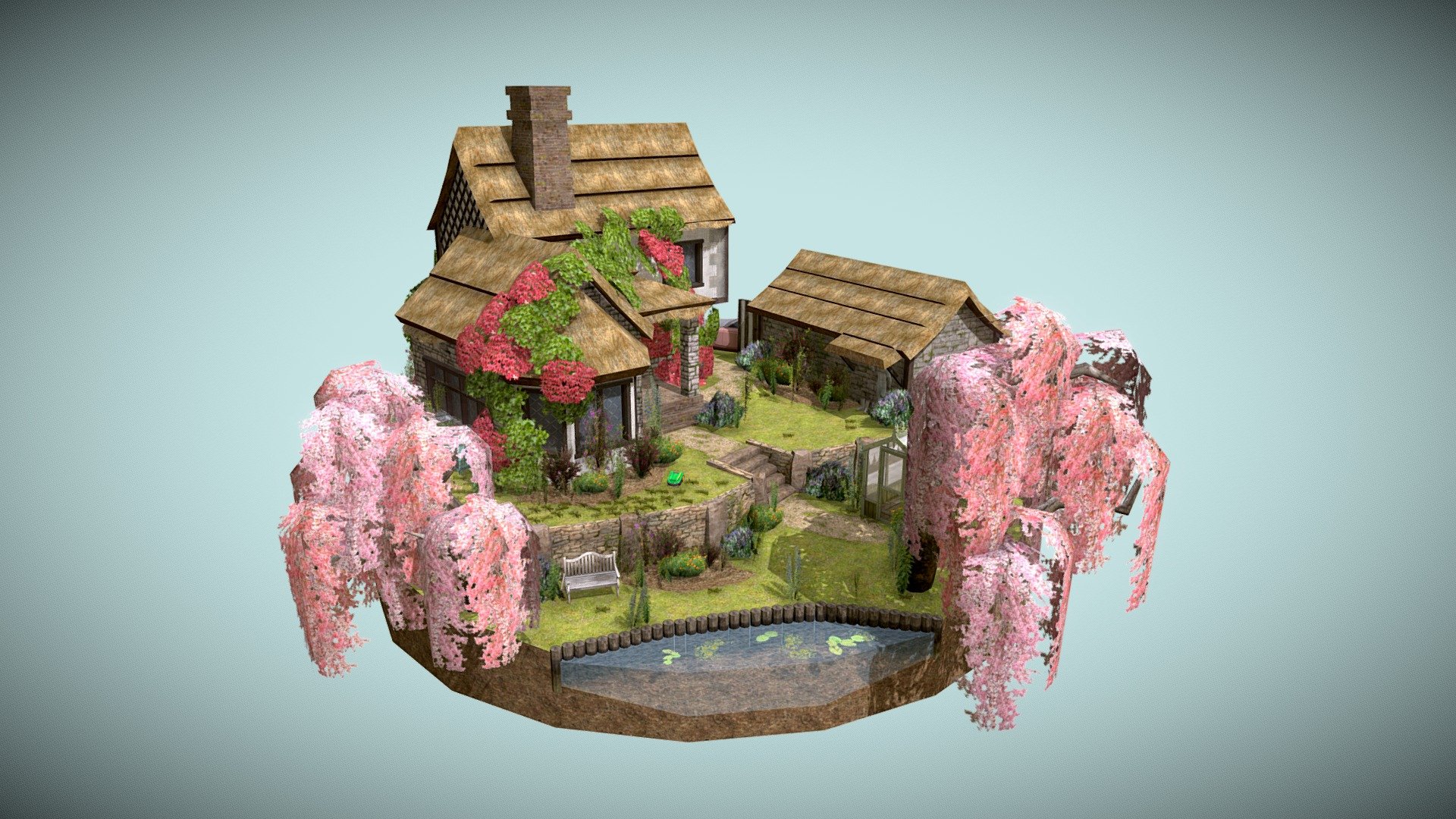 English Cottage Diorama - 3D model by ArattQuinze [67956e3] - Sketchfab