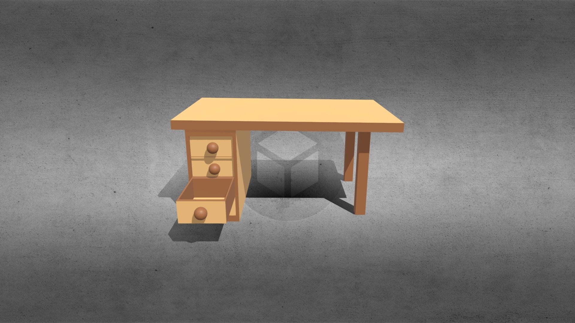 Rustic simple desk - Download Free 3D model by andre.ldeaesilva ...