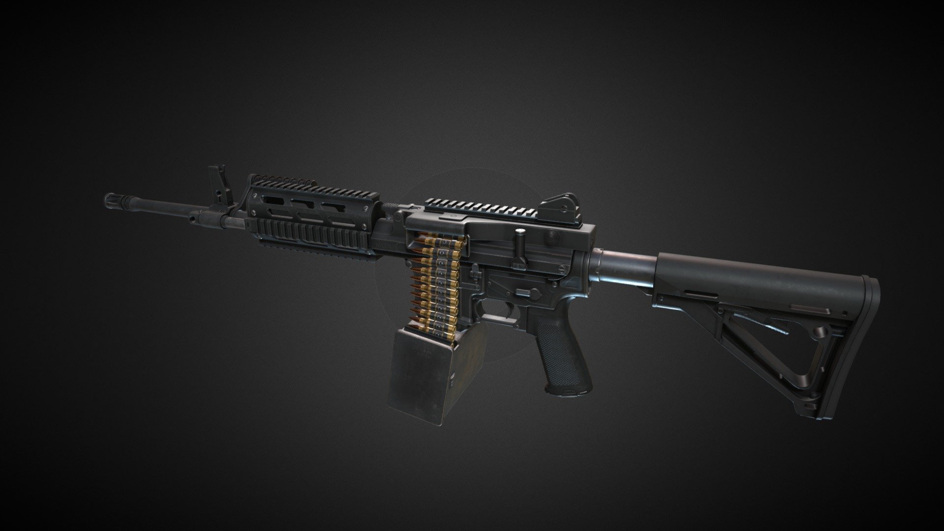 FightLite MCR Beltfed AR15 - Buy Royalty Free 3D model by Akinaro ...