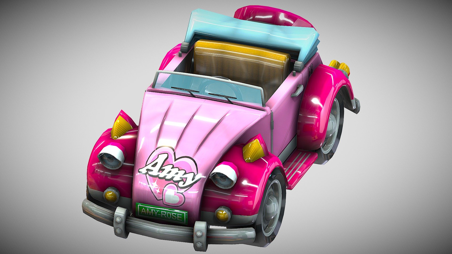Sonic And Sega All Stars Racing - Pink Cabriolet - Download Free 3D ...