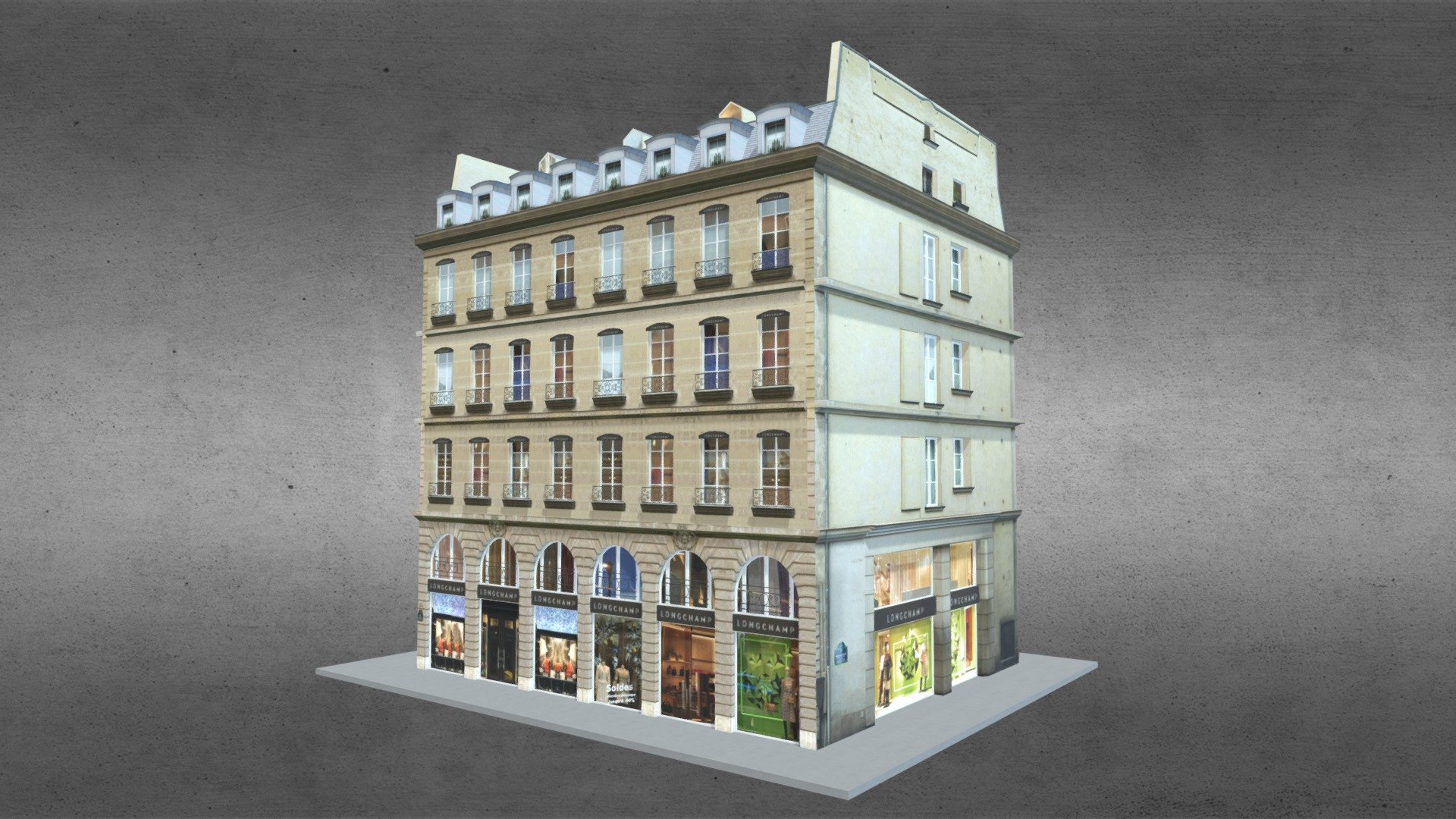 Typical Paris Building 01 - 3D model by nuralam018 [67acb50] - Sketchfab
