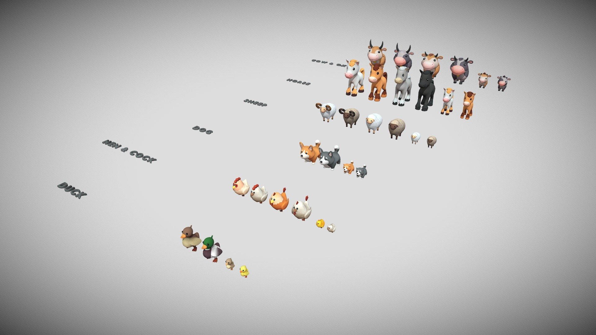 Animals Pack - Buy Royalty Free 3D model by ZyneLabs [67af1f4] - Sketchfab Store