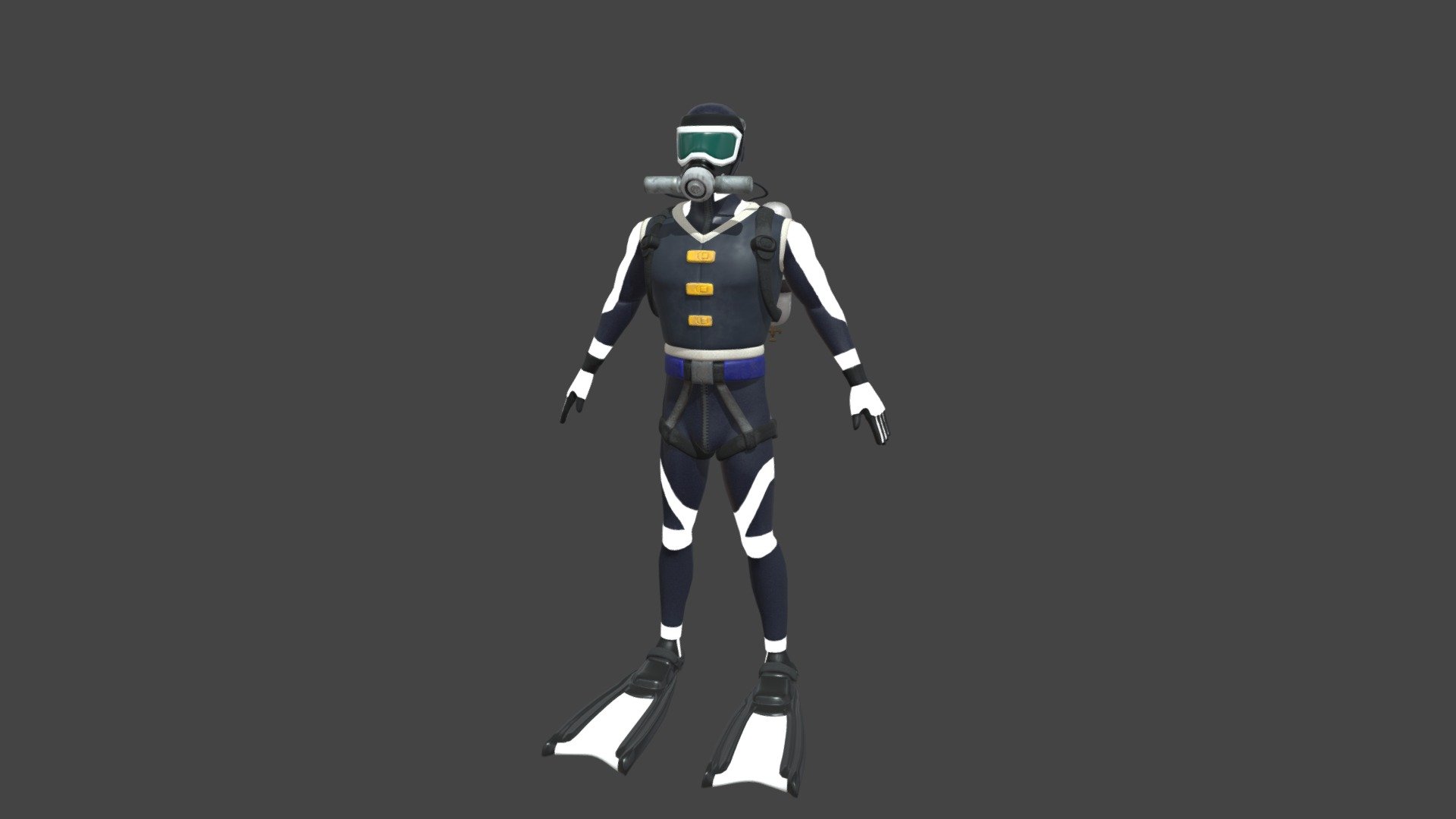 Diver with equipments - 3D model by Matt173X (@Matt137) [67b1c46 ...