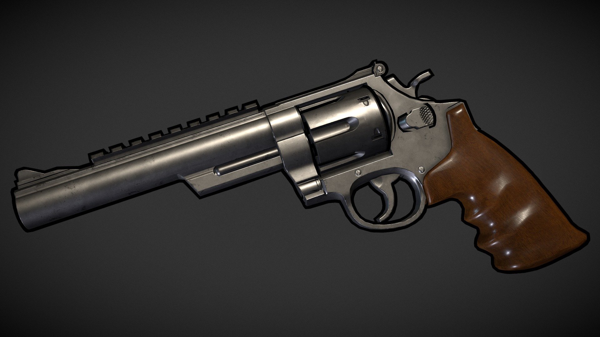 Stylized Magnum Revolver - 3D model by Rico Peters (@ryko777) [67b58ac ...