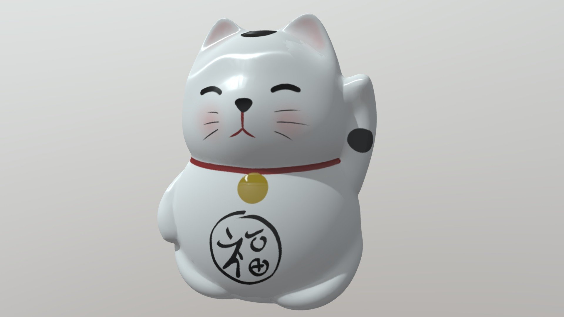 Maneki Neko - 3D model by Oliwia F (@Solvi552) [67b676d] - Sketchfab