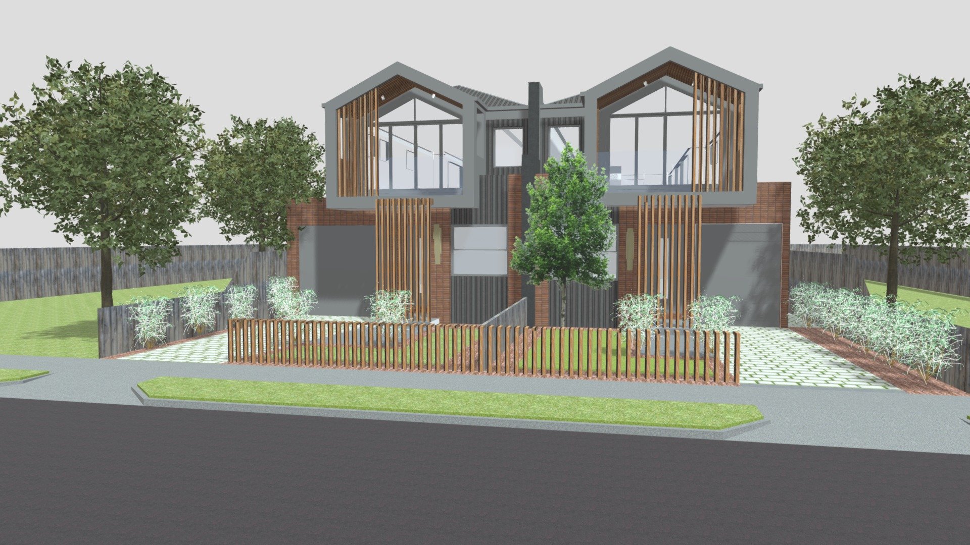 Proposed duplex development 2 units - 3D model by archiscale [67b7201] - Sketchfab