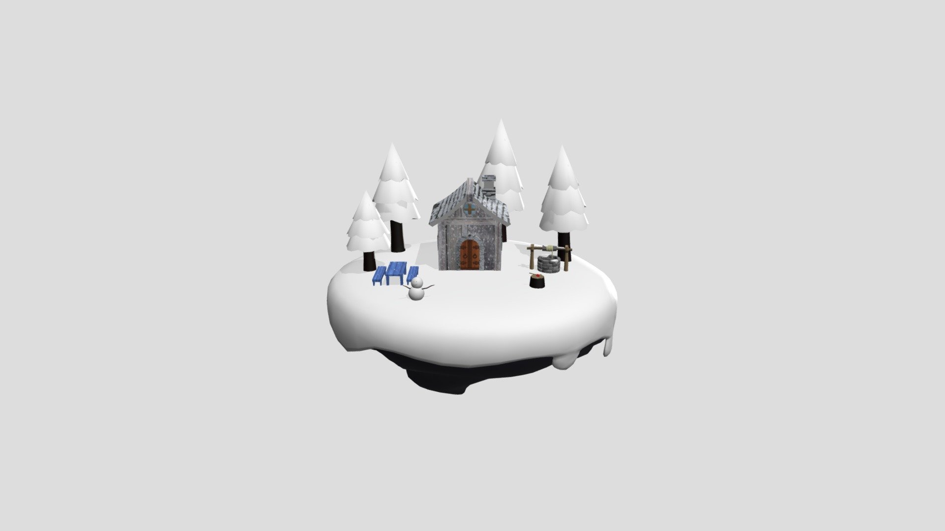 house and snow - 3D model by popypopy7 (@Fitarakarn) [67b7938] - Sketchfab