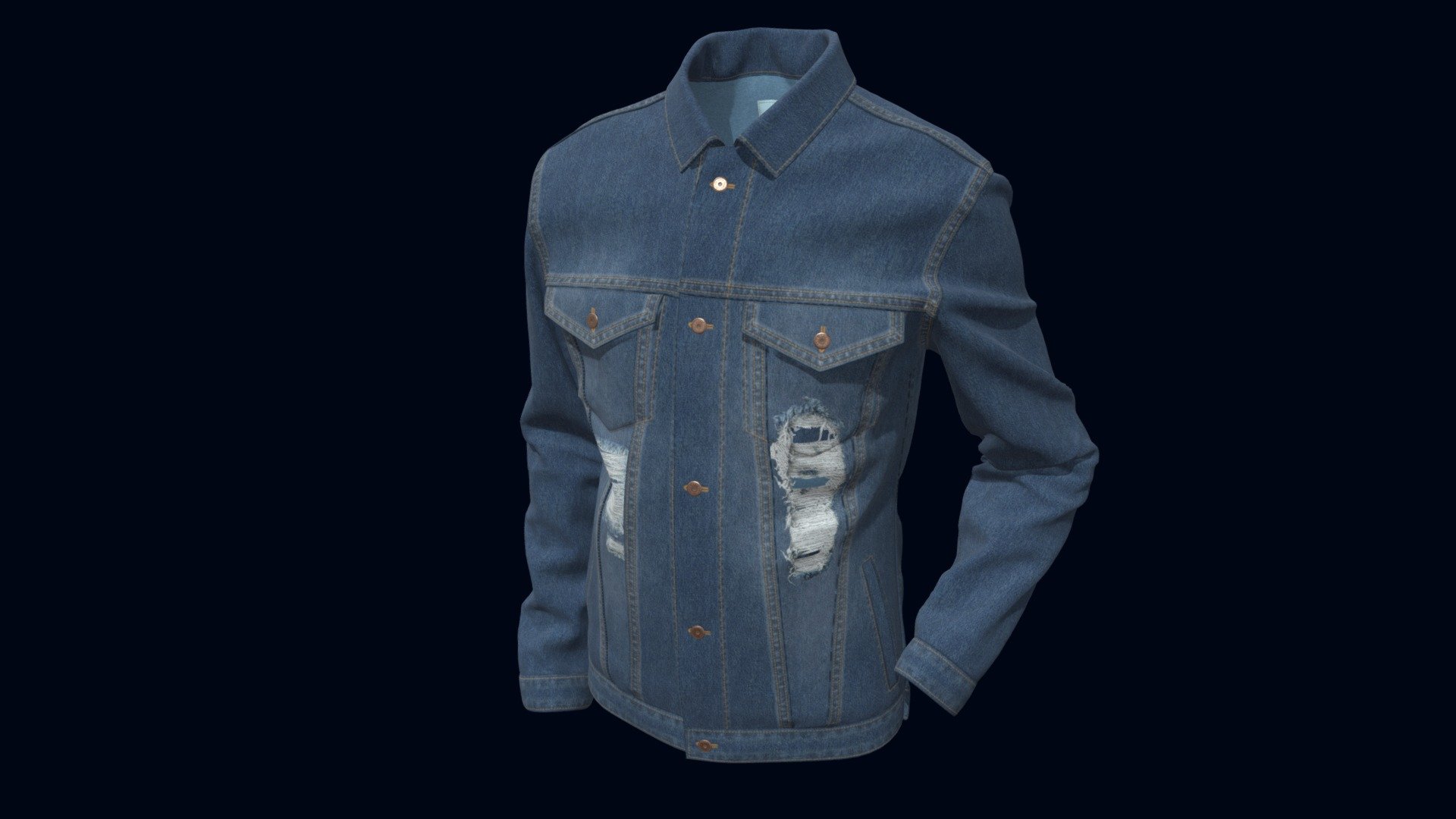 Denim Jacket - 3D model by Fedulova Daria (@DarFed) [67b88ba] - Sketchfab