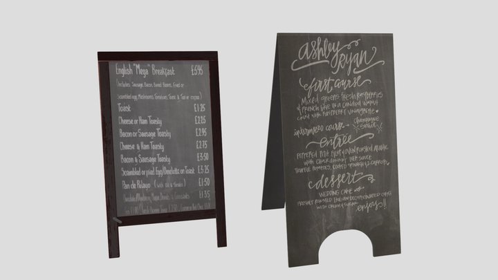 Menu 3D models - Sketchfab
