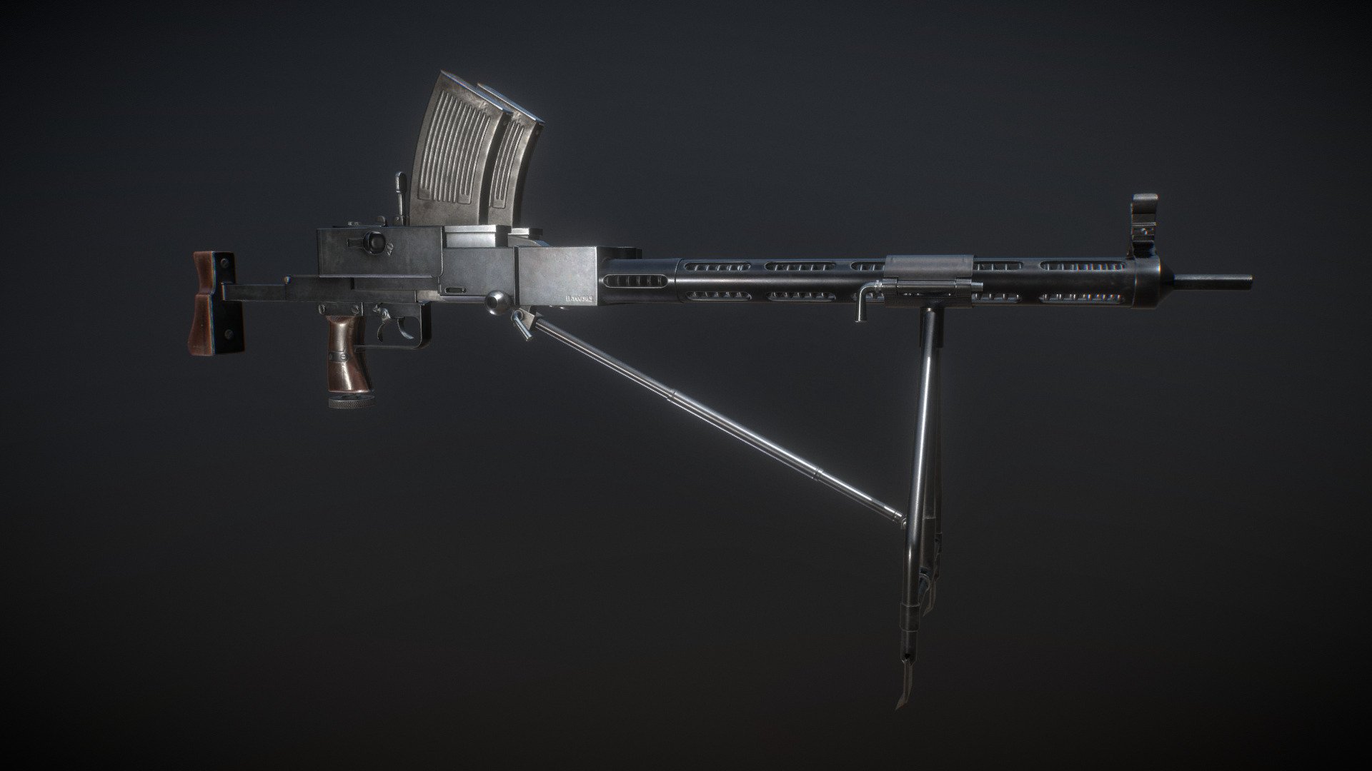 Fedorov-Shpagin machine gun model 1922 - Download Free 3D model by ...