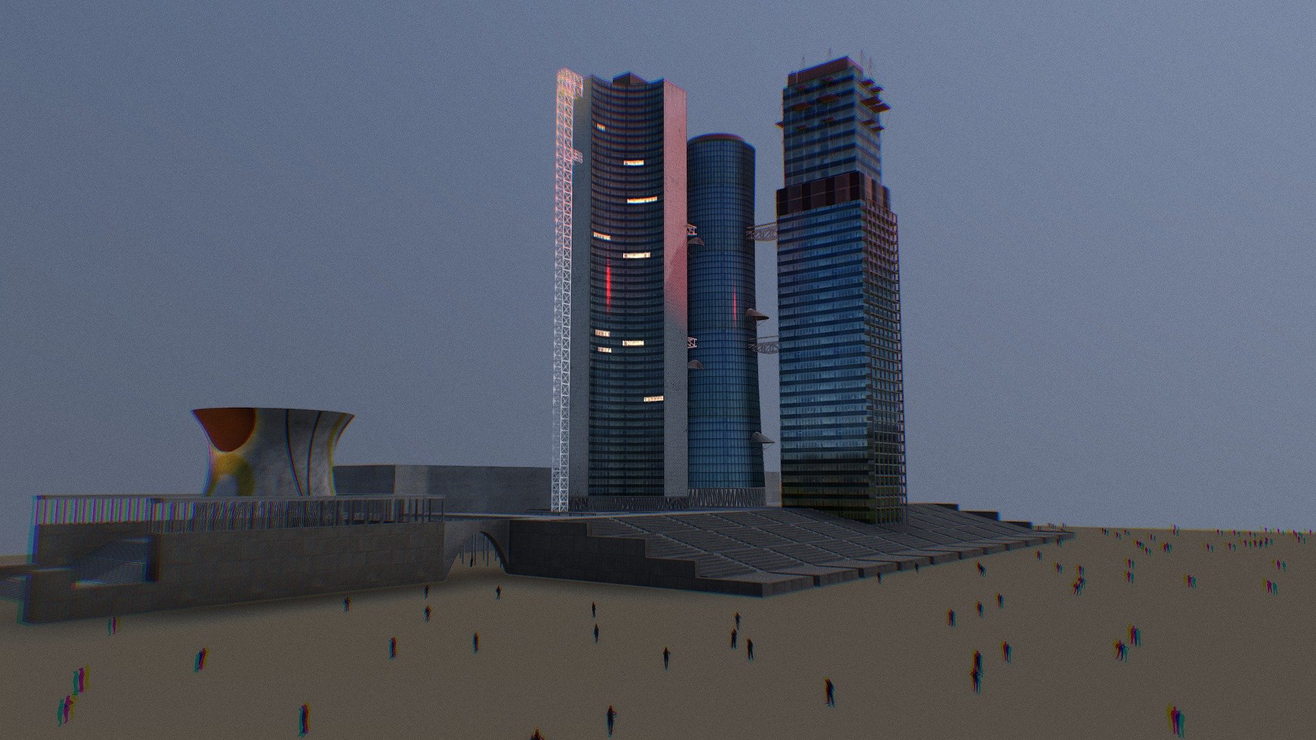 Ivan Leonidov's project for Narkomtiazhprom - 3D model by alghezzi43 ...